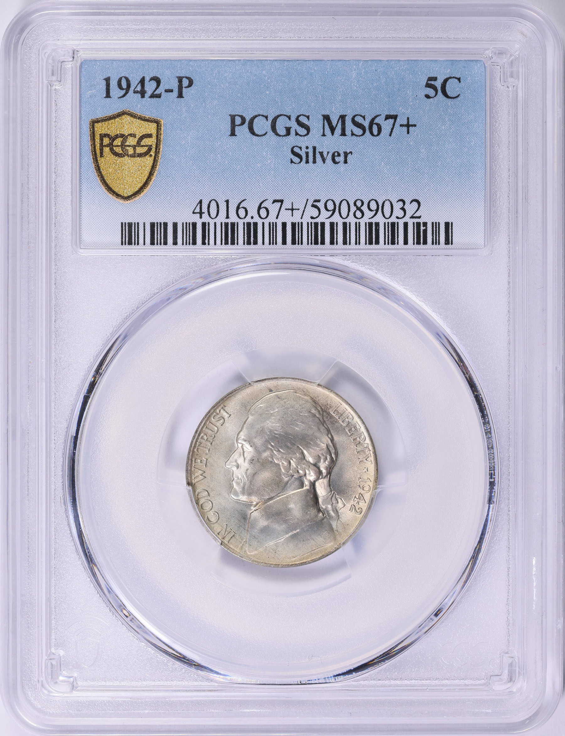 1942-P Jefferson Nickel Type 2 PCGS MS-67+ (Item 1861385 ...