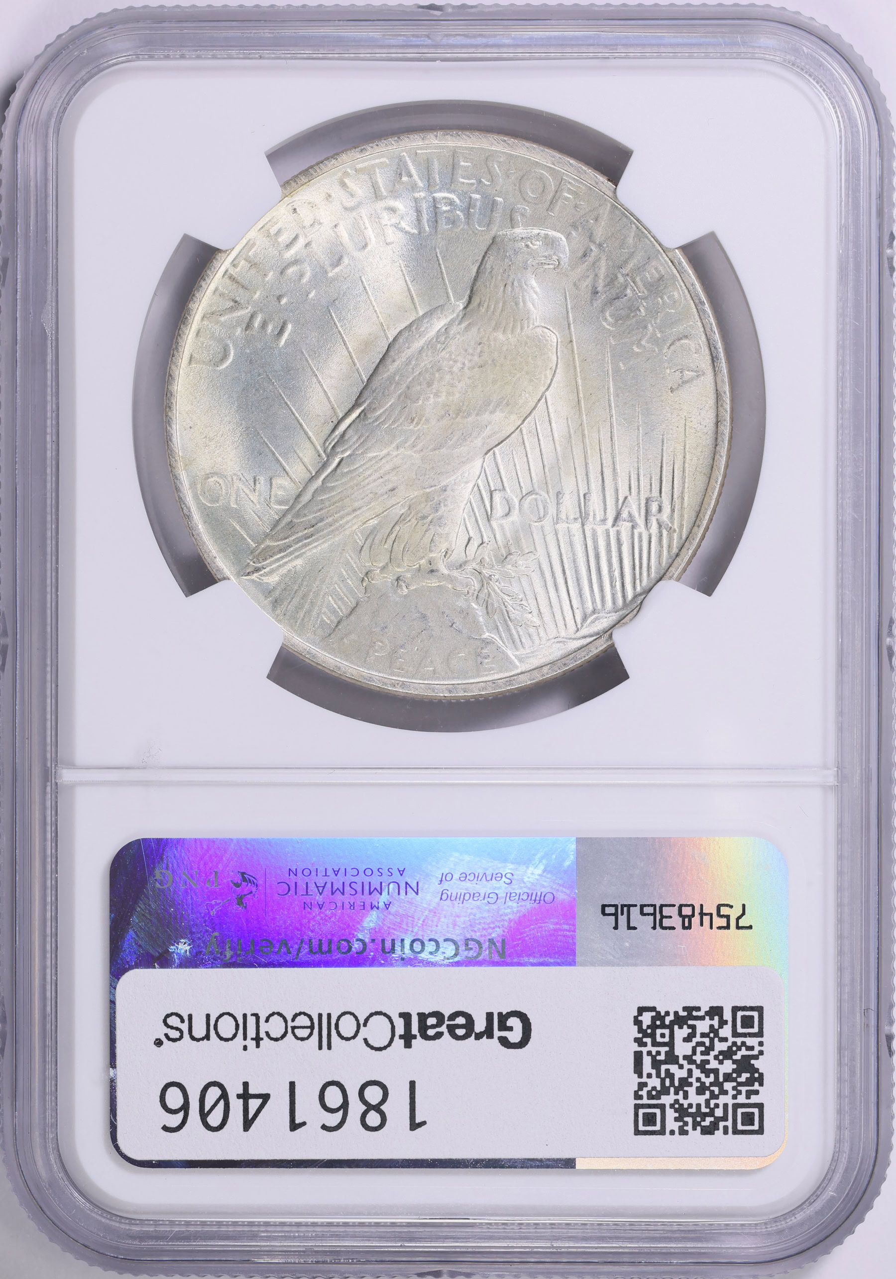 1923 Peace Silver Dollar NGC MS-67 (Item 1861406) | GreatCollections Coin Auctions