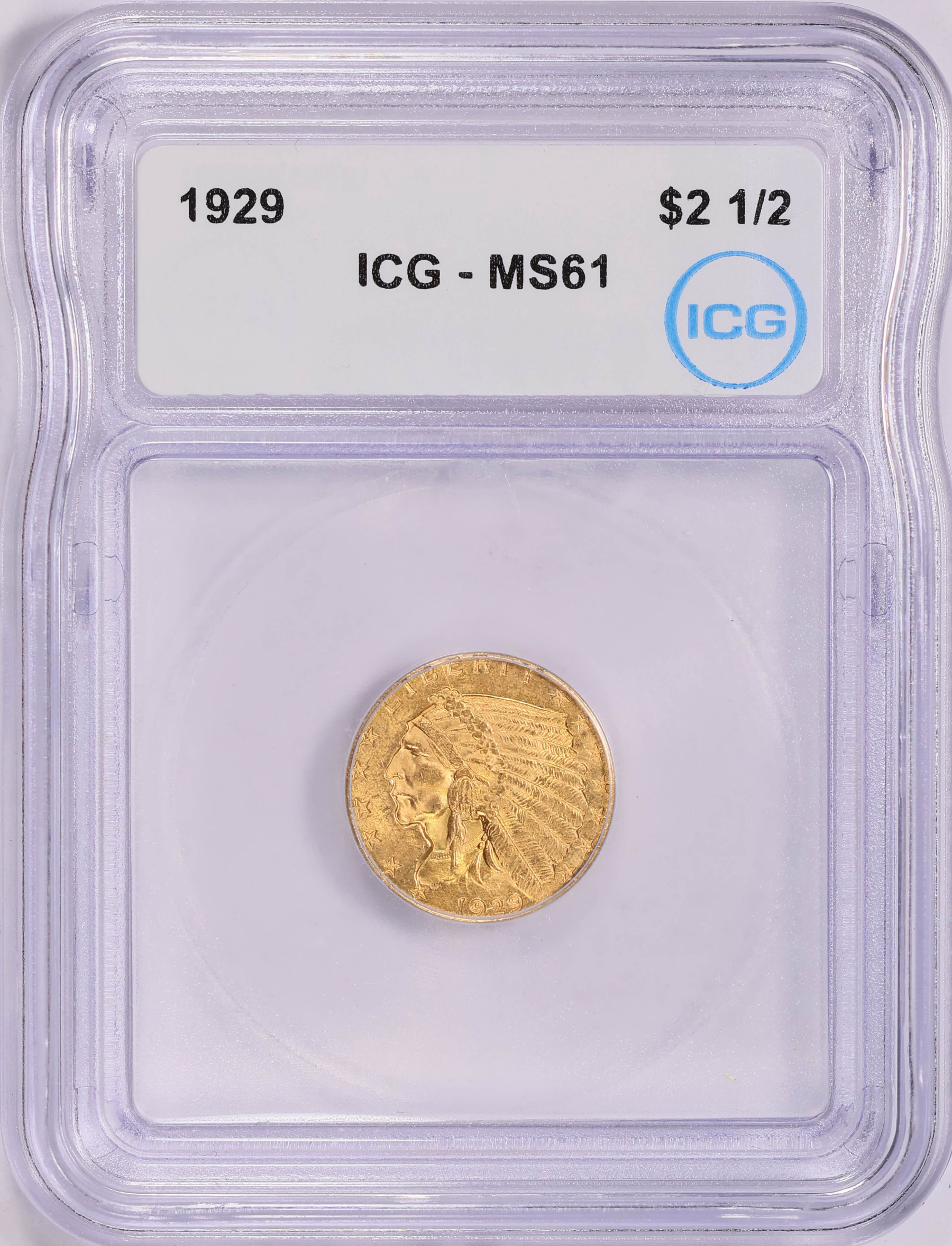 1929 Indian Gold Quarter Eagle ICG MS-61 (Item 1861484 ...