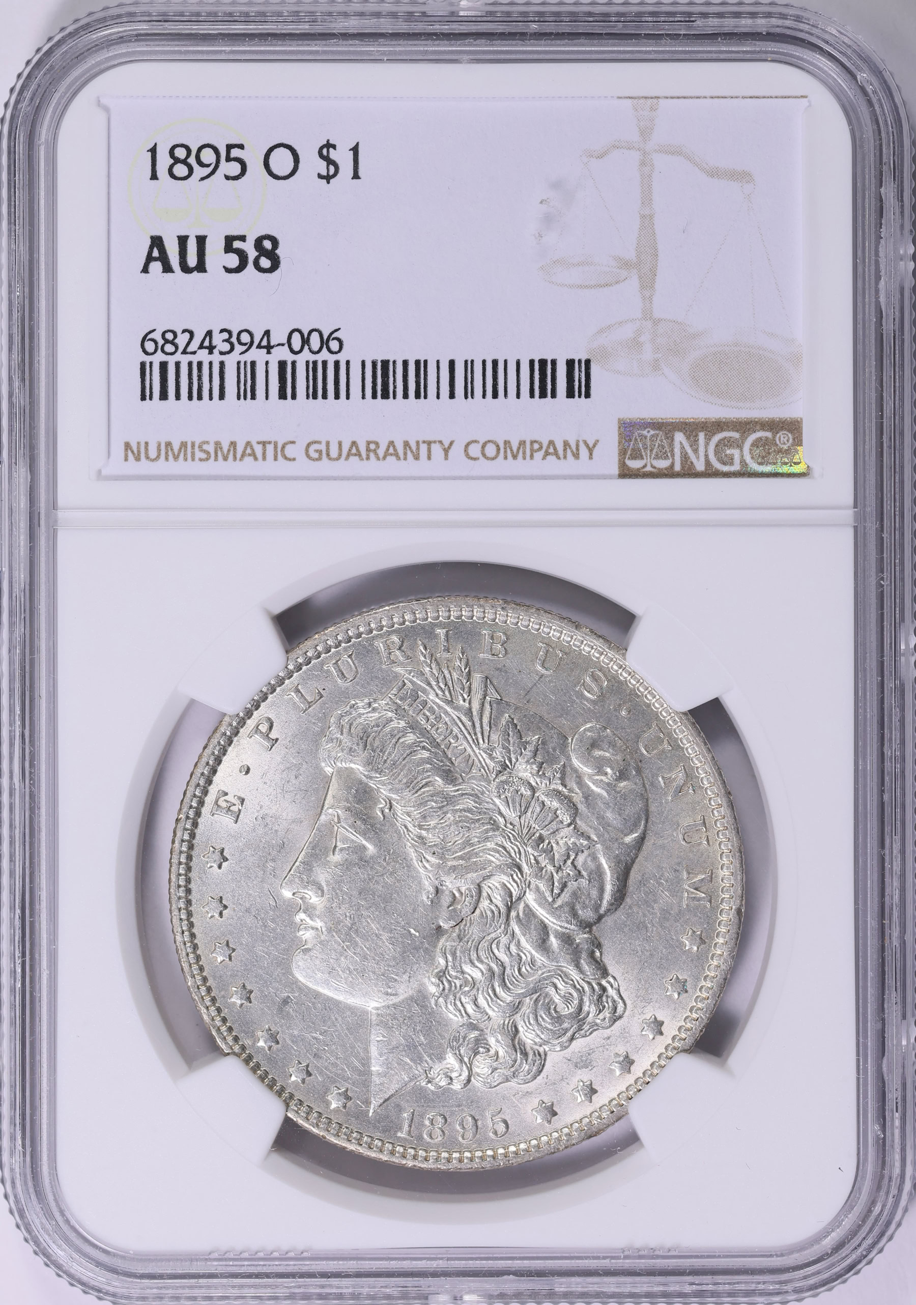 1895-O Morgan Silver Dollar NGC AU-58 (Item 1861504) | GreatCollections Coin Auctions