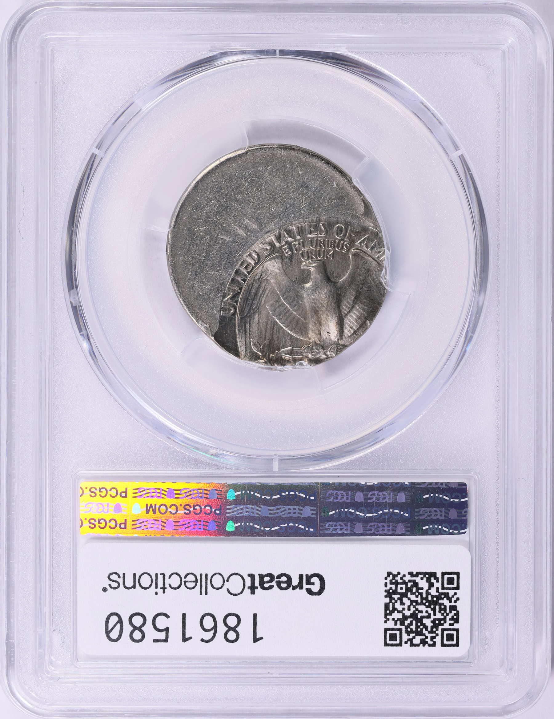 Mint Error 1985-x Washington Quarter Struck 40% Off-Center PCGS MS-62 ...