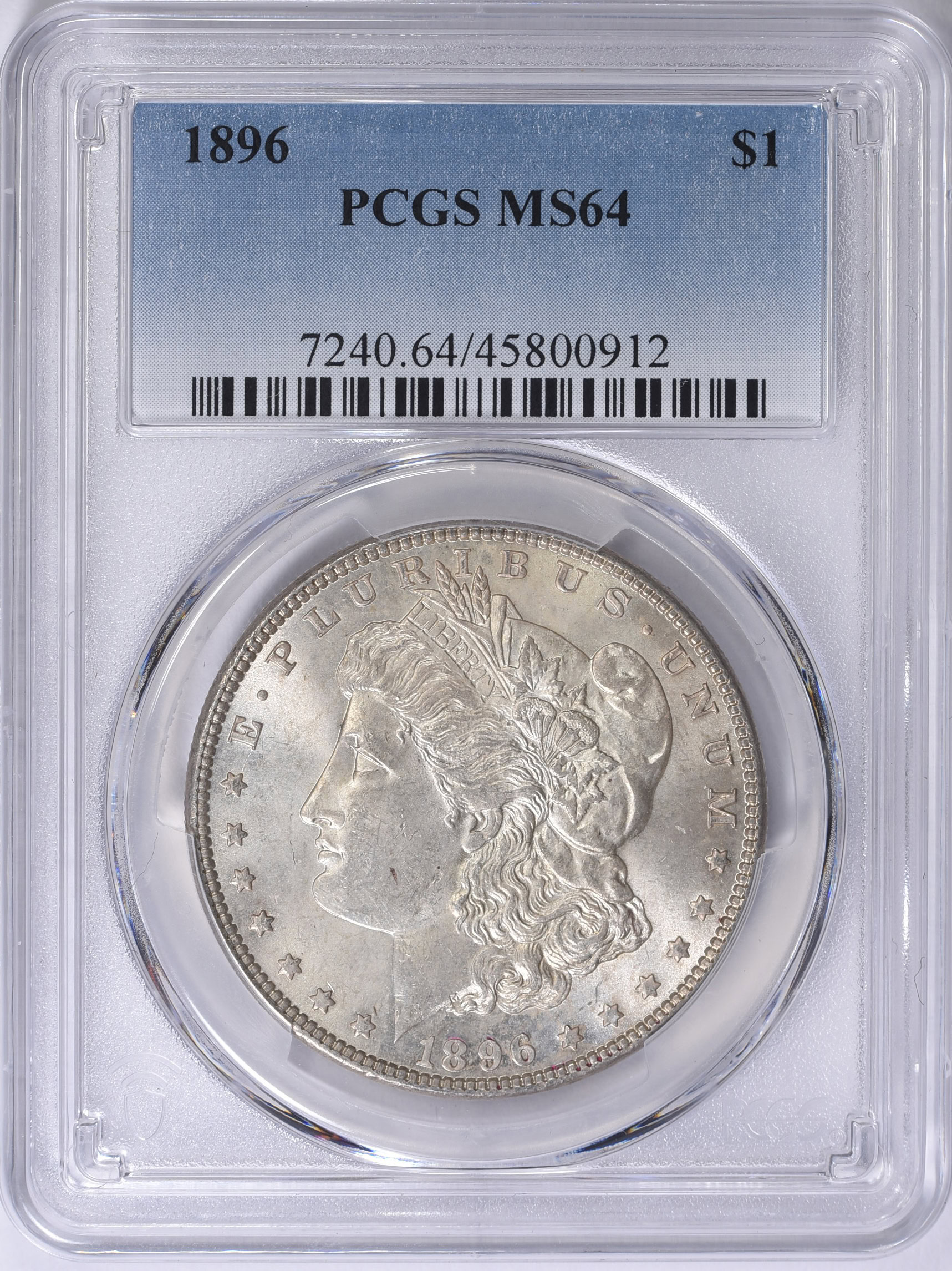 1896 Morgan Silver Dollar PCGS MS-64 (Item 1861600) | GreatCollections Coin Auctions