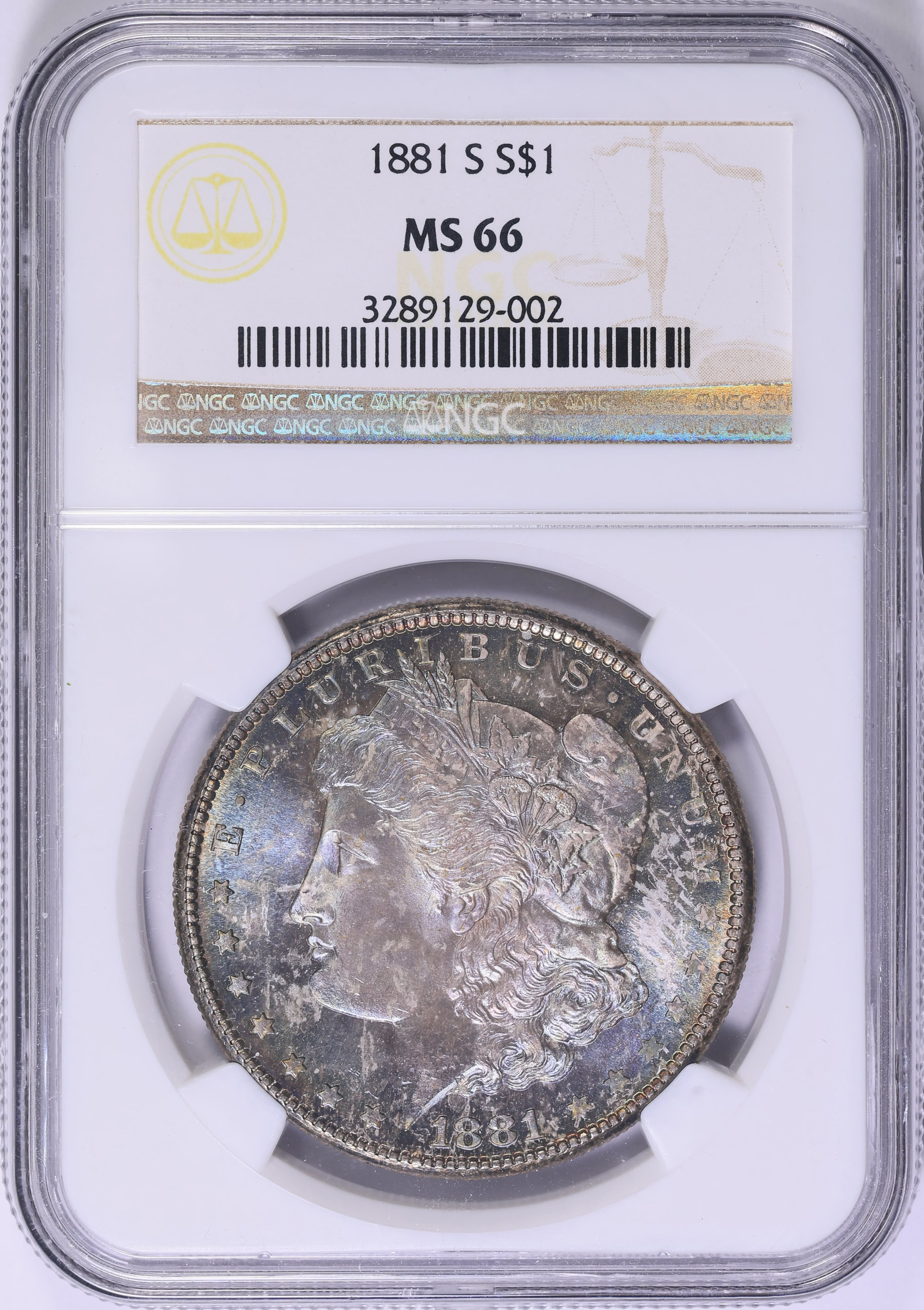 1881-S Morgan Silver Dollar NGC MS-66 (Toned) (Item 1861717) | GreatCollections Coin Auctions