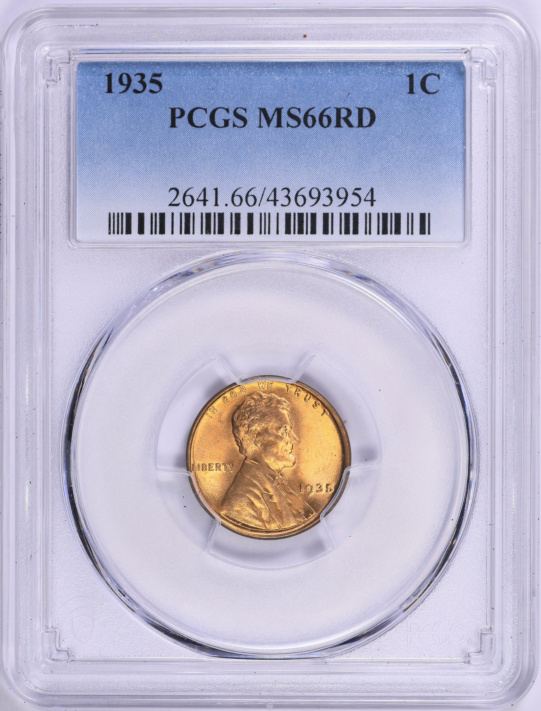 1935 Lincoln Cent PCGS MS-66 RD (Item 1861737) | GreatCollections Coin Auctions