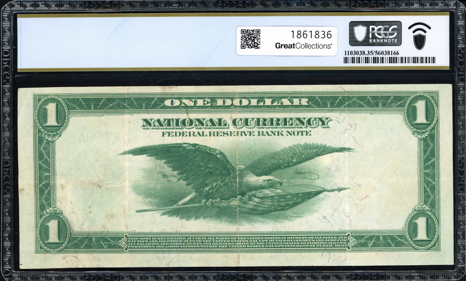 Fr. 740 1918 $1 Dallas Federal Reserve Bank Note Teehee / Burke ...