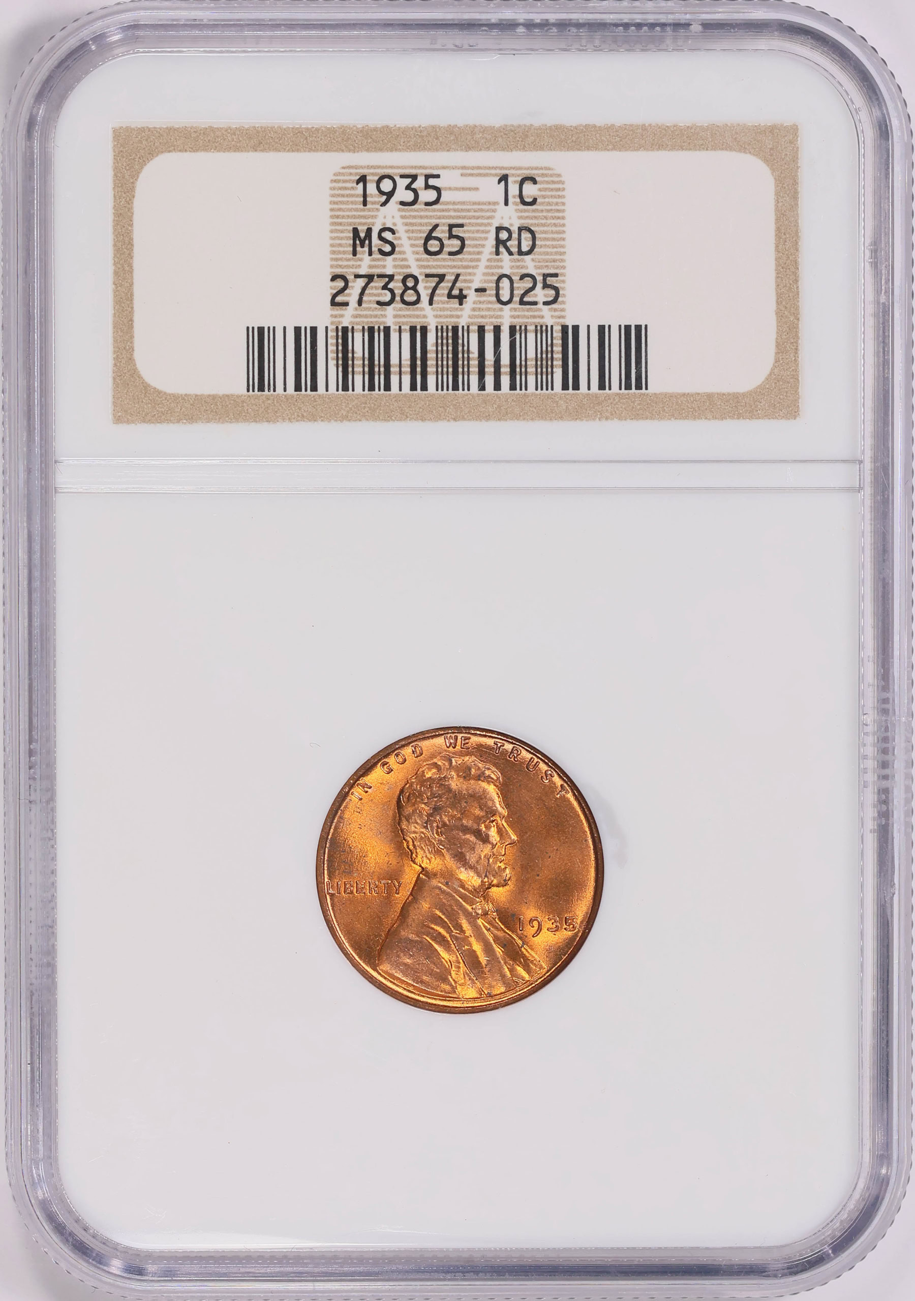 1935 Lincoln Cent NGC MS-65 RD (Item 1861868) | GreatCollections Coin Auctions
