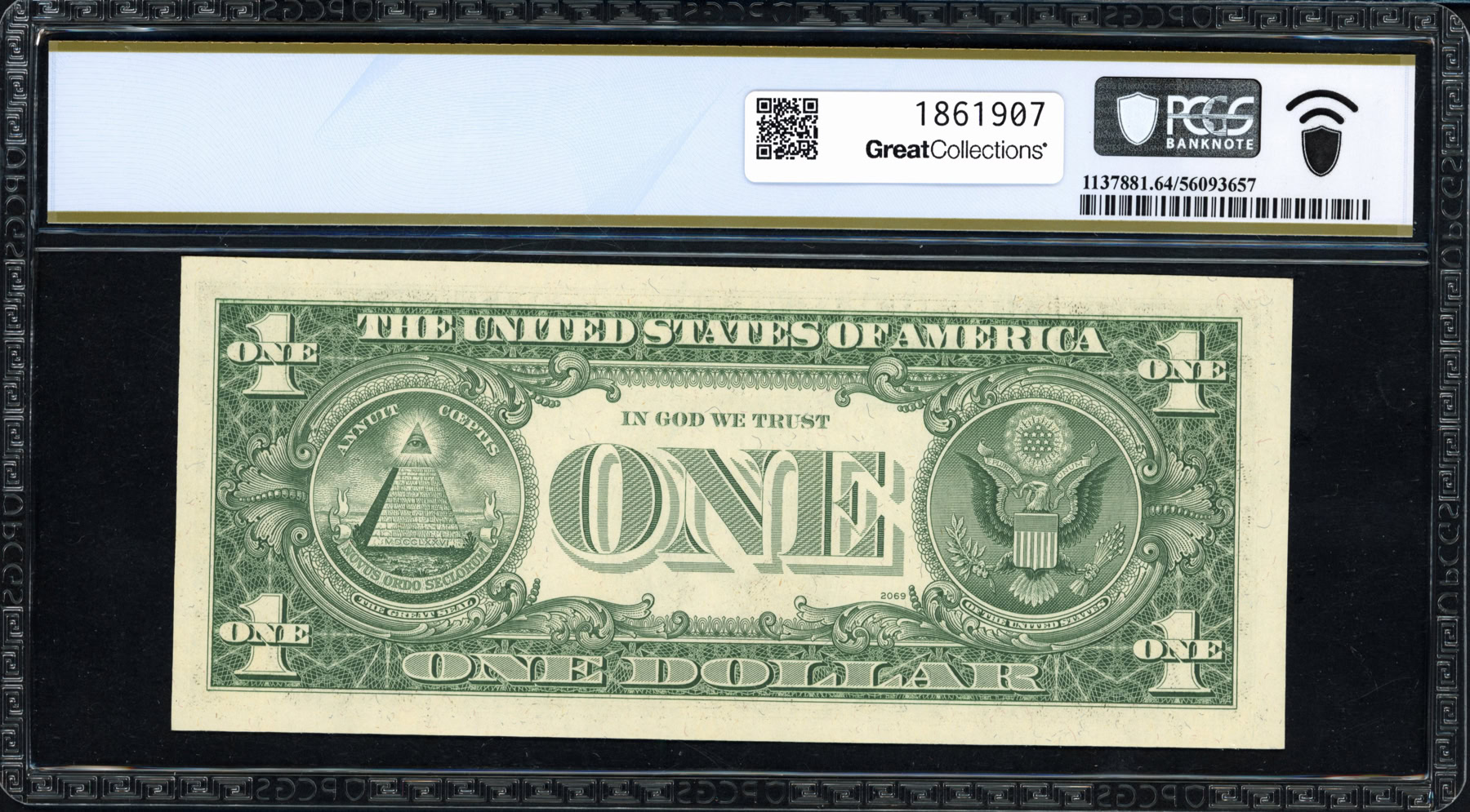 Fr. 1908-J (JB Block) 1974 $1 Kansas City Federal Reserve Note *Solid ...