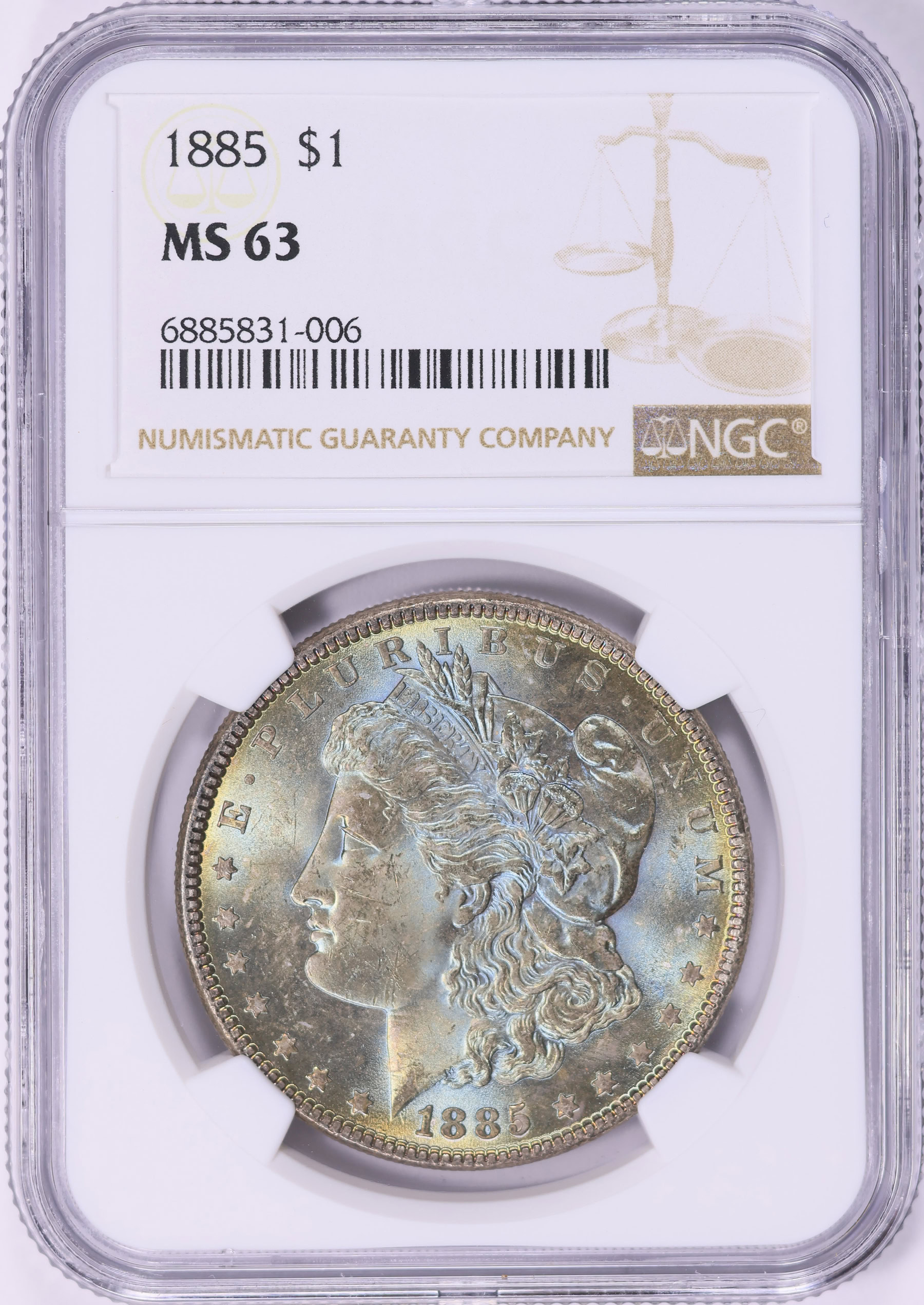 1885 Morgan Silver Dollar NGC MS-63 (Toned) (Item 1861937 ...