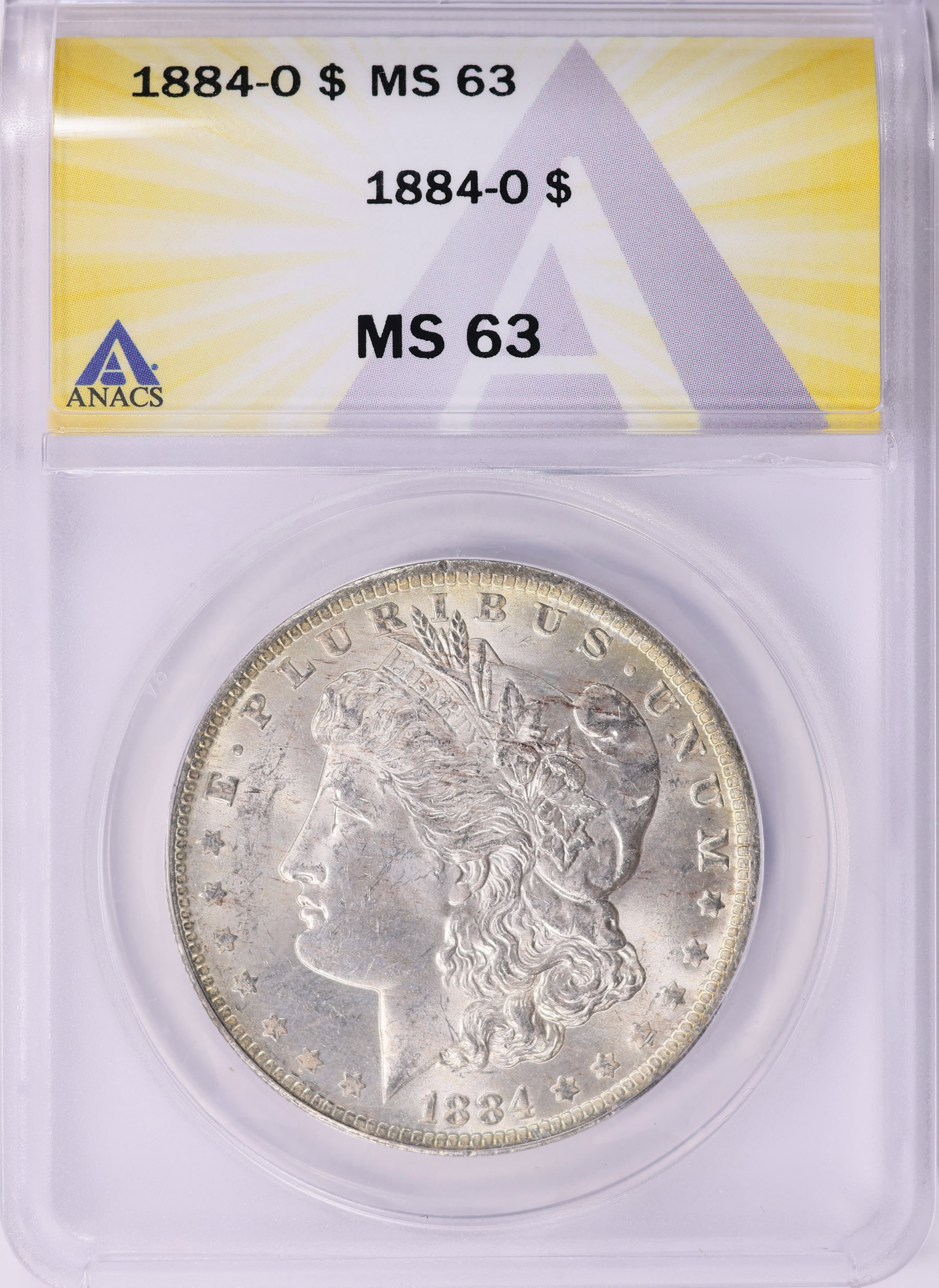 1884-O Morgan Silver Dollar ANACS MS-63 (Toned) (Item 1861944) | GreatCollections Coin Auctions