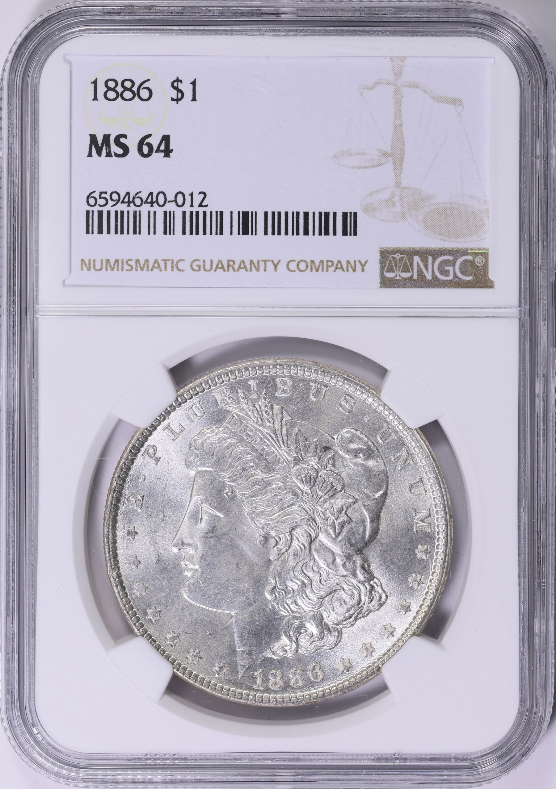 1886 Morgan Silver Dollar NGC MS-64 (Item 1862084) | GreatCollections Coin Auctions