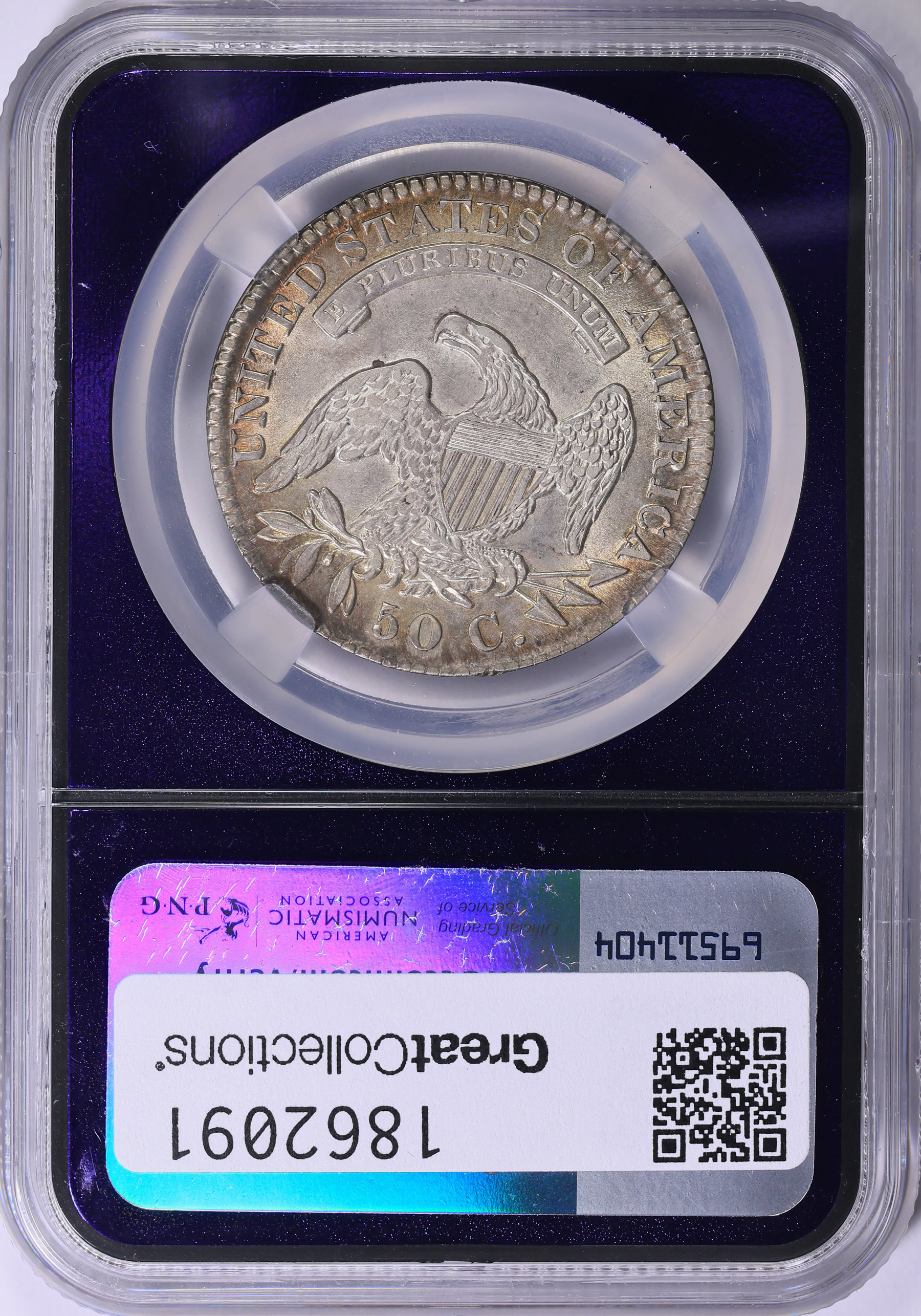 1829 Capped Bust Half Dollar NGC AU-55 (Purple Bee Frame Holder) (Item ...