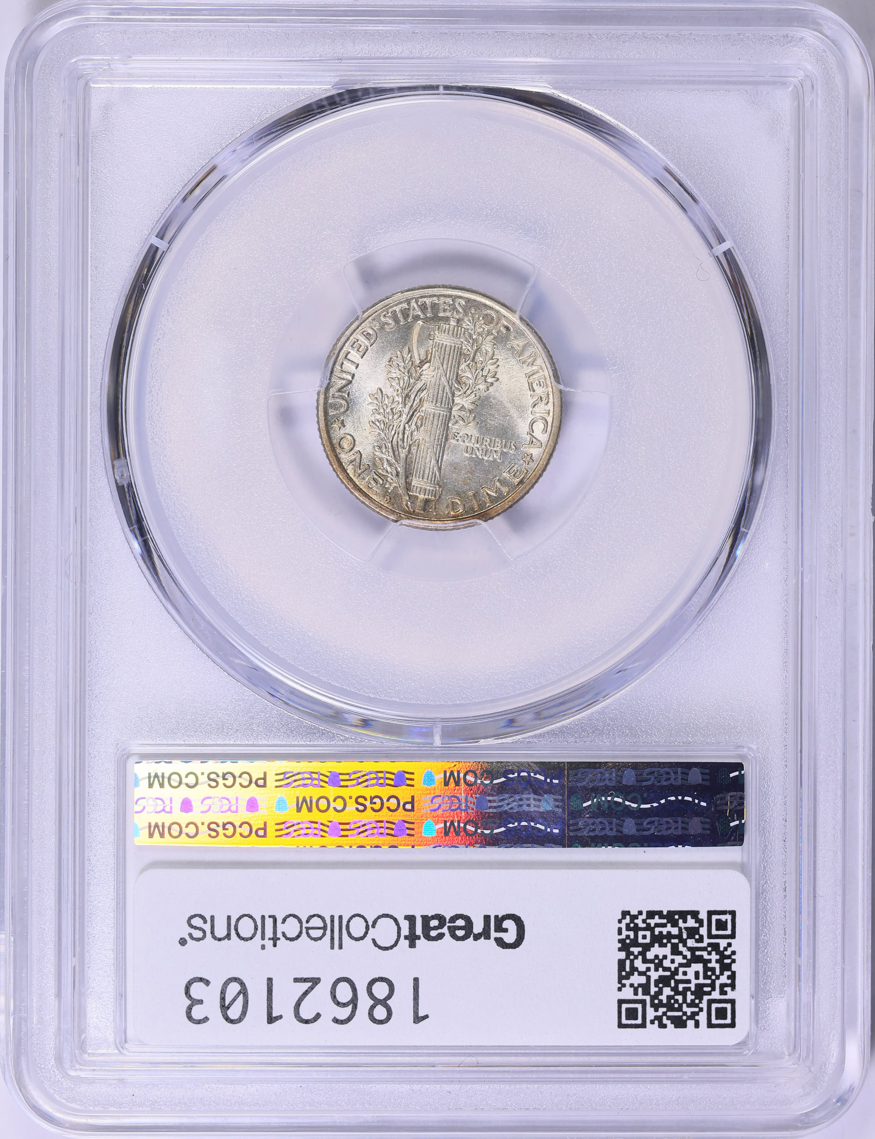 1917-D Mercury Dime PCGS MS-61 FB (Toned) (Item 1862103) | GreatCollections Coin Auctions