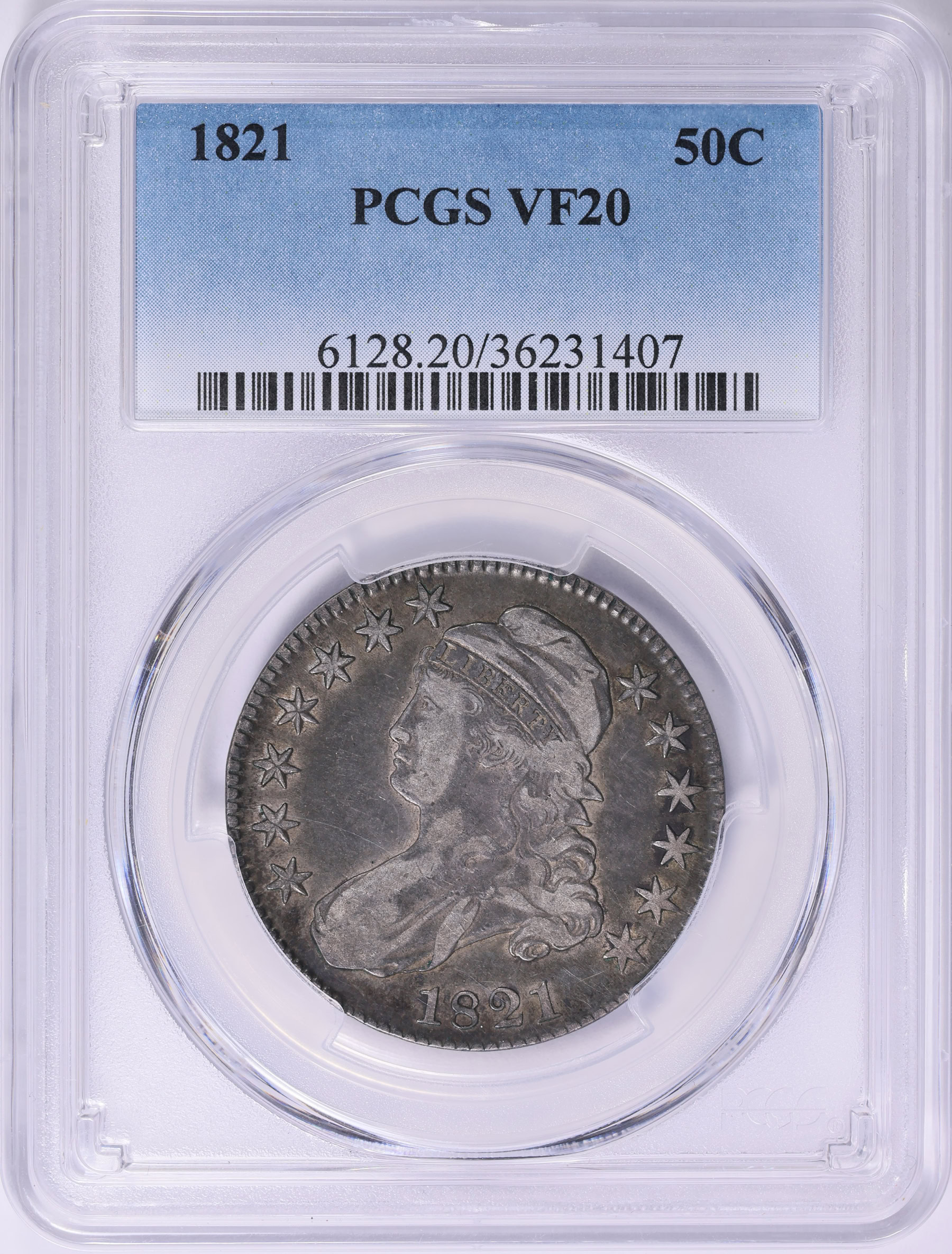1821 Capped Bust Half Dollar PCGS VF-20 (Item 1862143) | GreatCollections Coin Auctions