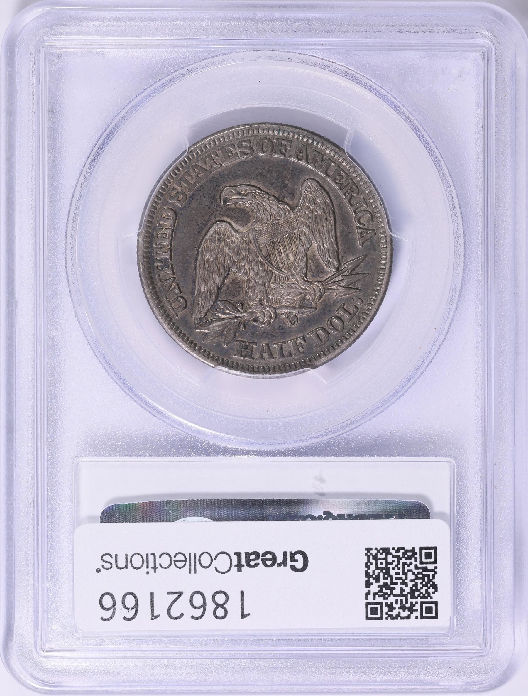 1858-O Seated Liberty Half Dollar PCGS AU-50 (Item 1862166) | GreatCollections Coin Auctions
