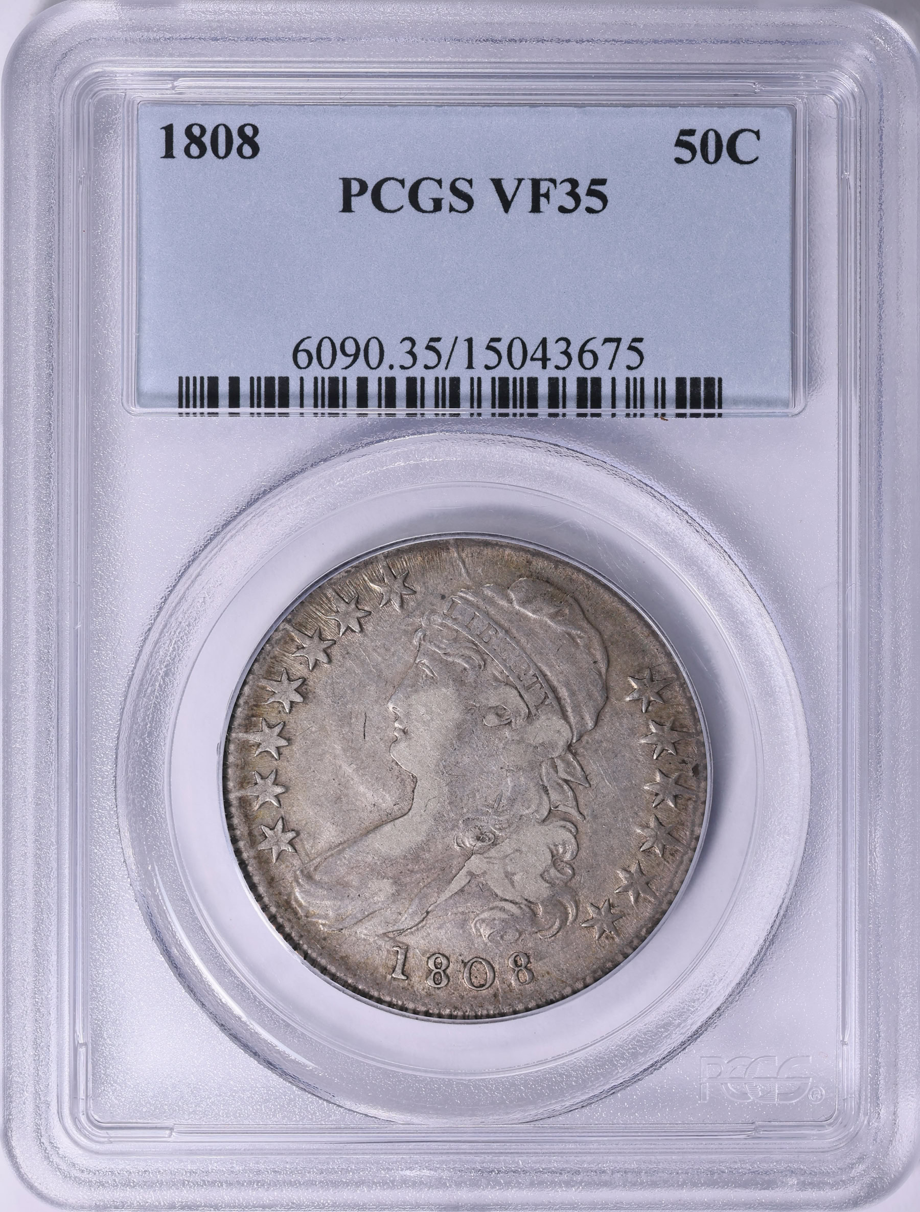 1808 Capped Bust Half Dollar PCGS VF-35 (Toned) (Item 1862178 ...