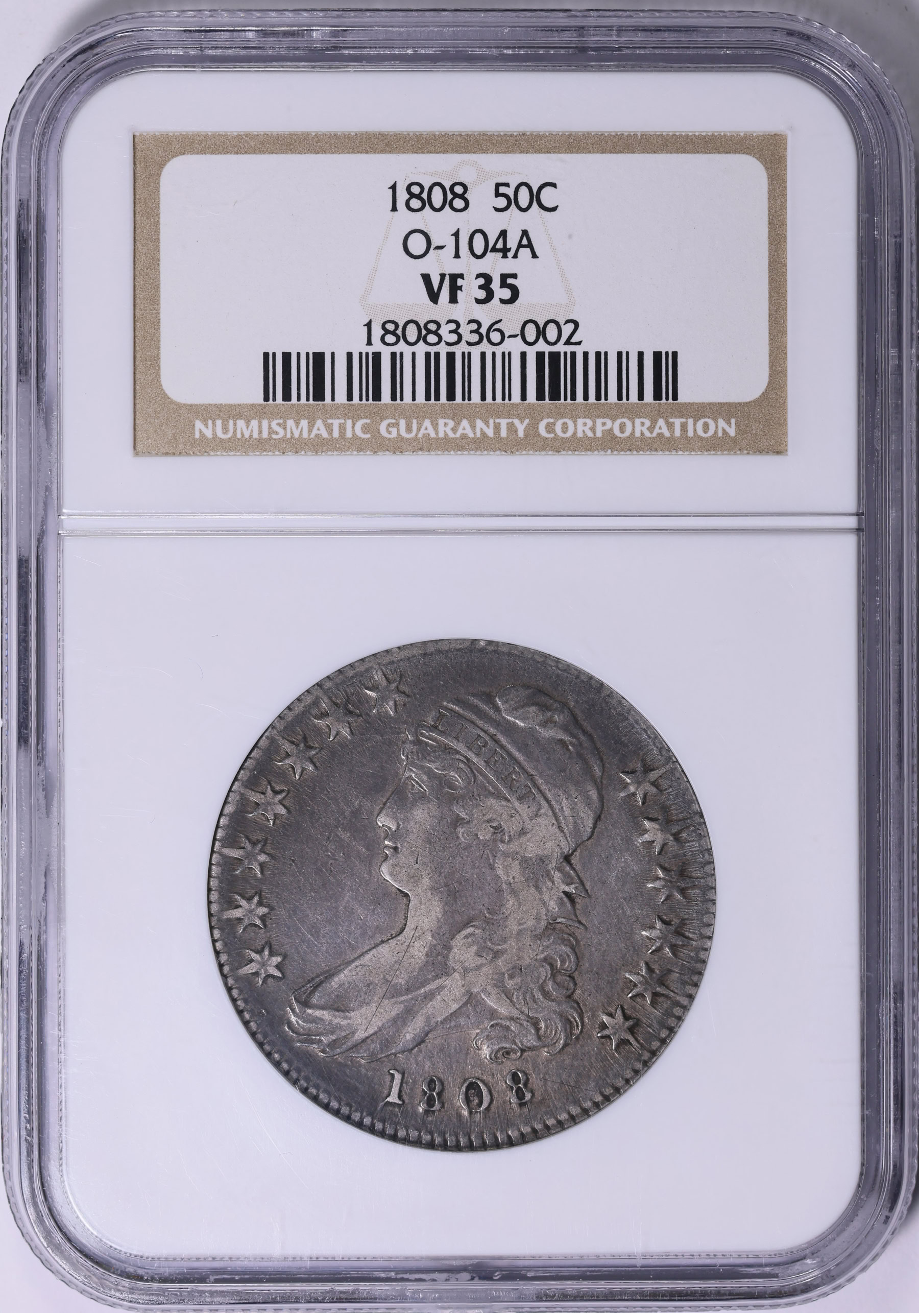 1808 Capped Bust Half Dollar Overton 104A NGC VF-35 (Item 1862185 ...