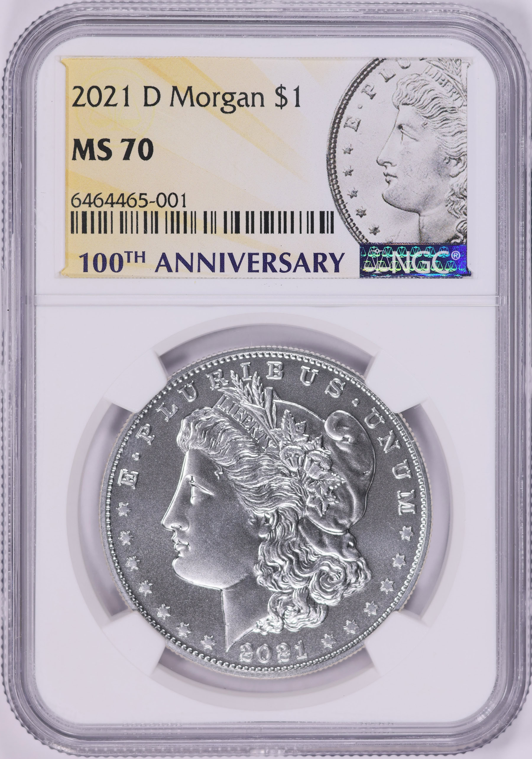 2021-D Morgan Silver Dollar 100th Anniversary NGC MS-70 (Item 1862210) | GreatCollections Coin ...