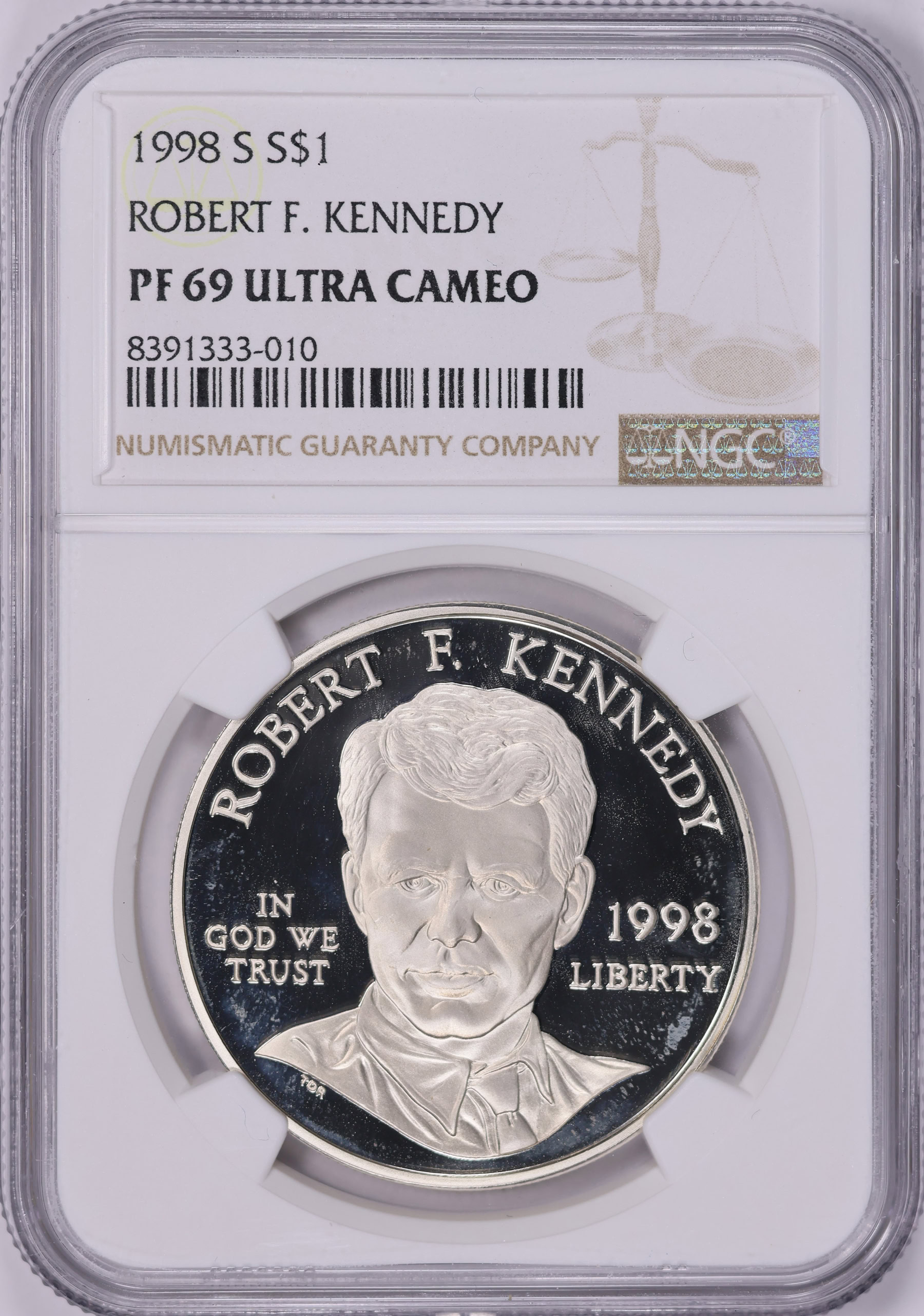 1998-S Robert F. Kennedy Silver Dollar NGC Proof-69 UC (Item 1862272 ...