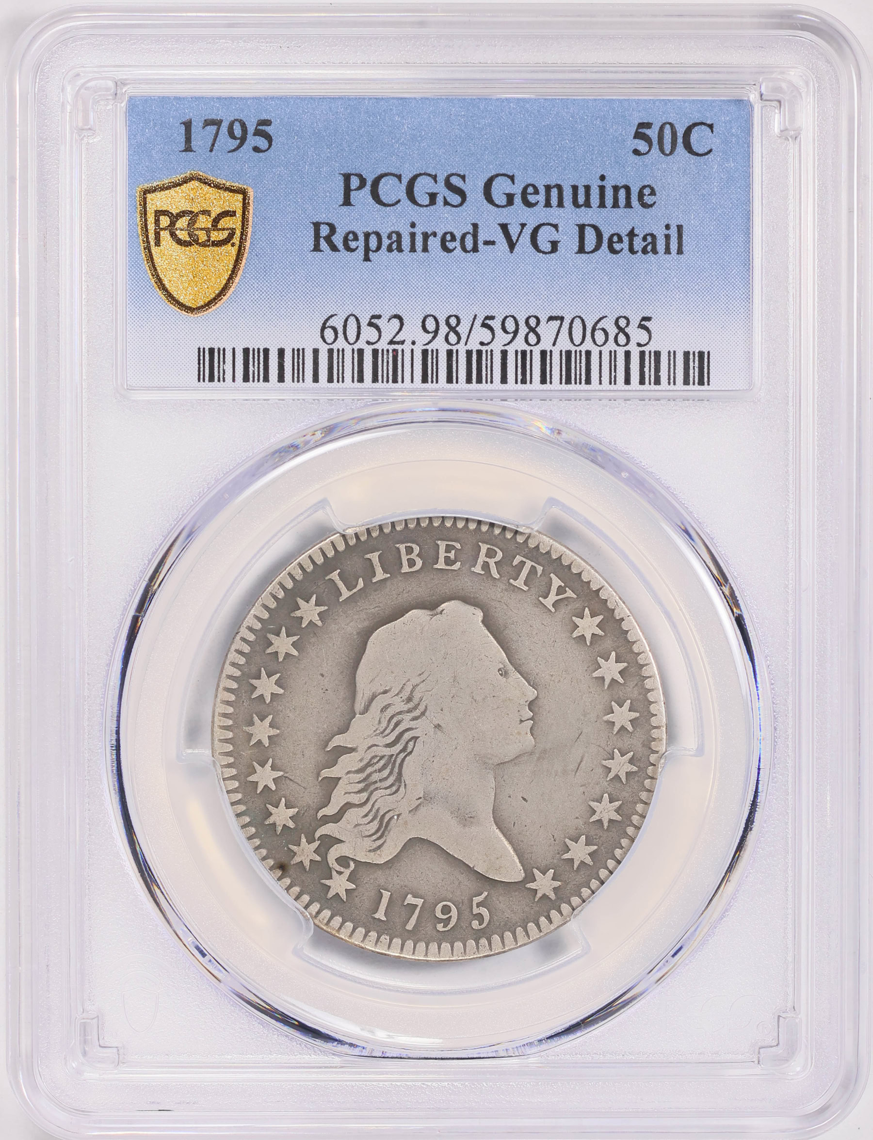1795 Flowing Hair Half Dollar PCGS Genuine VG Details (Item 1862387) | GreatCollections Coin ...