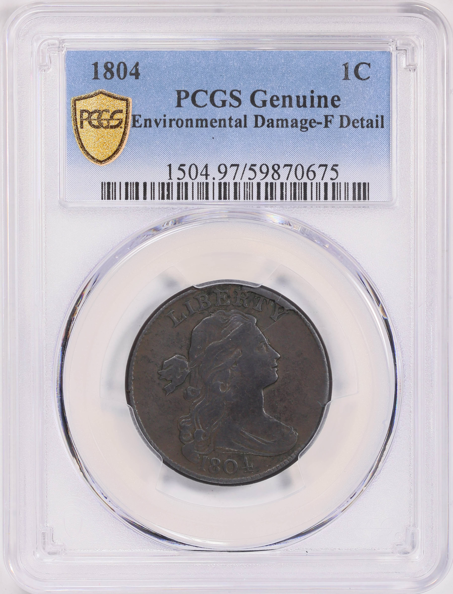 1804 Draped Bust Cent PCGS Genuine Fine Details (Item 1862394 ...