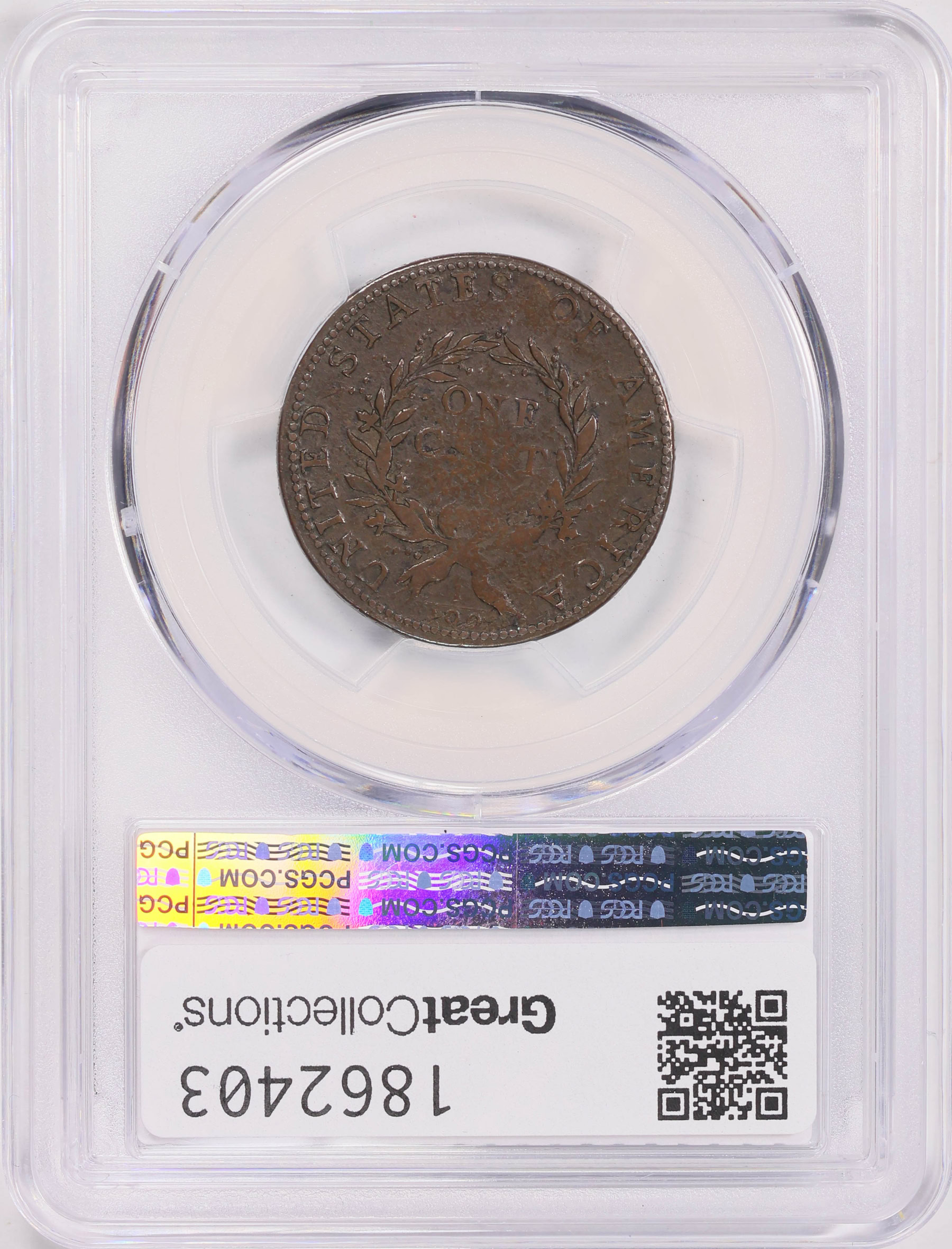 1793 Wreath Cent Vine and Bars PCGS Genuine VF Details (Item 1862403 ...