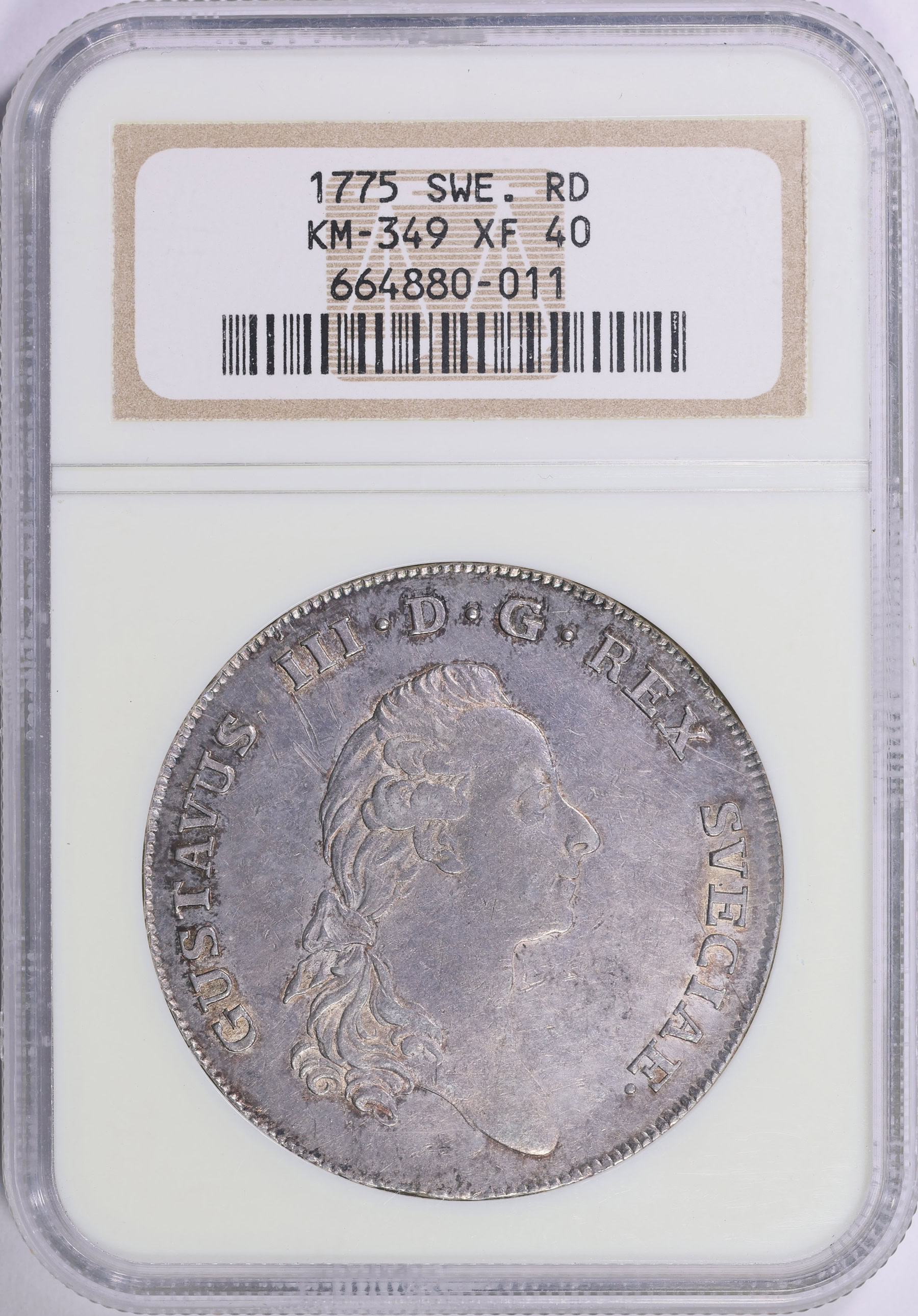 Sweden 1775-OL Silver Riksdaler KM-514 NGC XF-40 (Item 1862538 ...