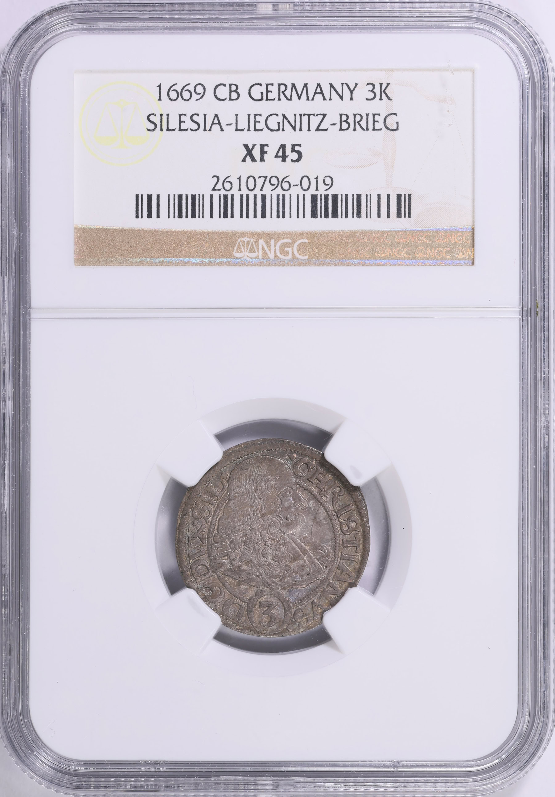 Germany - Silesia-Liegnitz-Brieg 1669-CB Silver 3 Kreuzer KM-500 NGC XF ...
