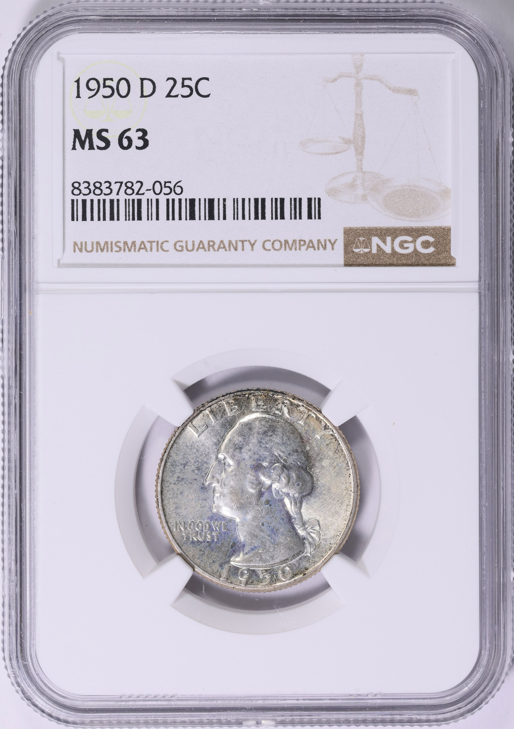 1950-D Washington Quarter NGC MS-63 (Item 1862618) | GreatCollections Coin Auctions