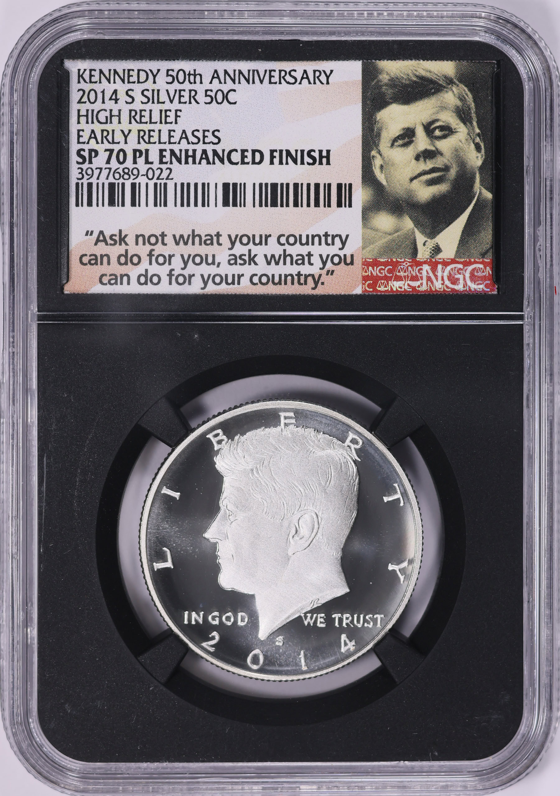 2014-S Kennedy Half Dollar Silver Enhanced Finish Early Releases 50th ...