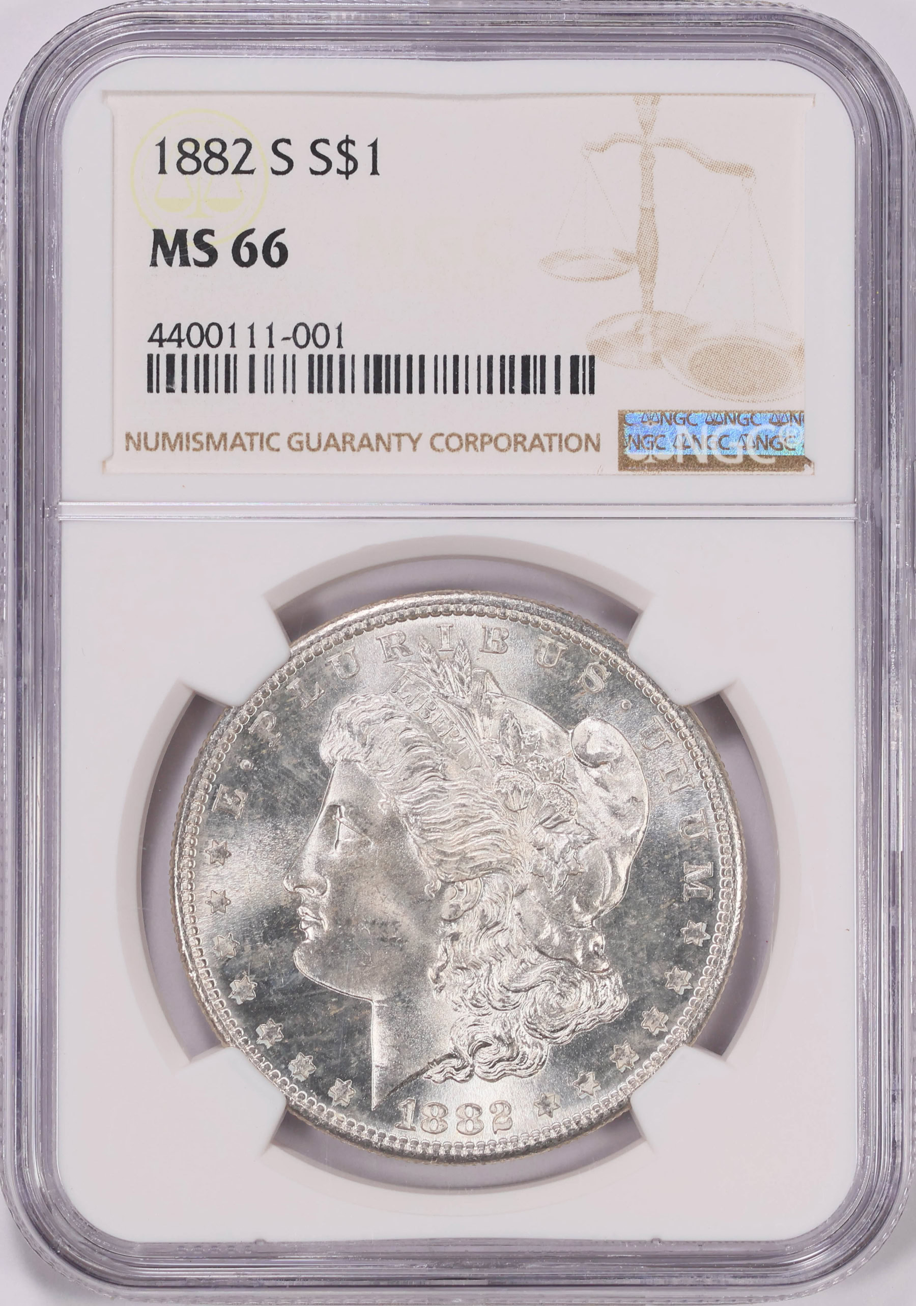 1882-S Morgan Silver Dollar NGC MS-66 (Item 1862724) | GreatCollections Coin Auctions