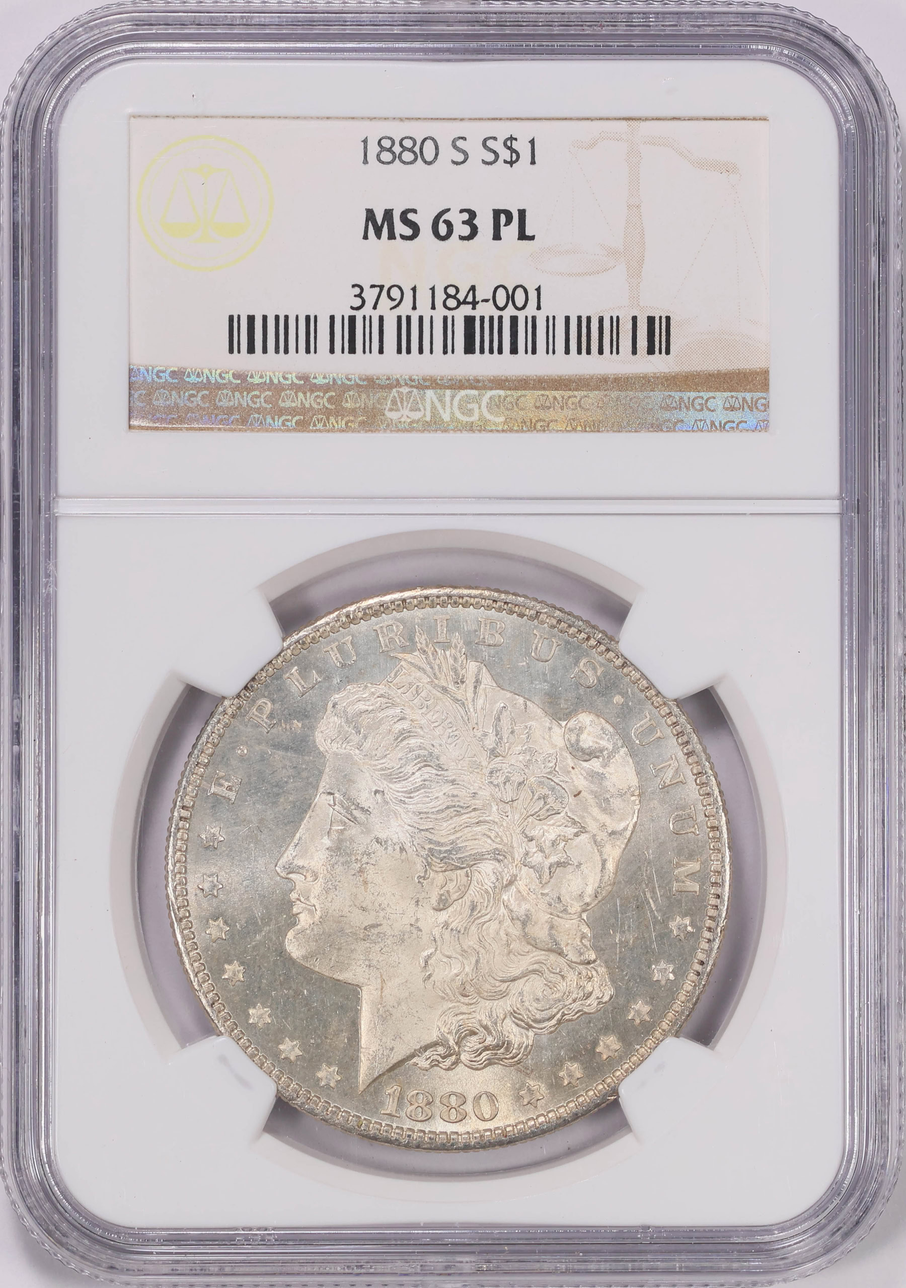 1880-S Morgan Silver Dollar NGC MS-63 PL (Item 1862737) | GreatCollections Coin Auctions