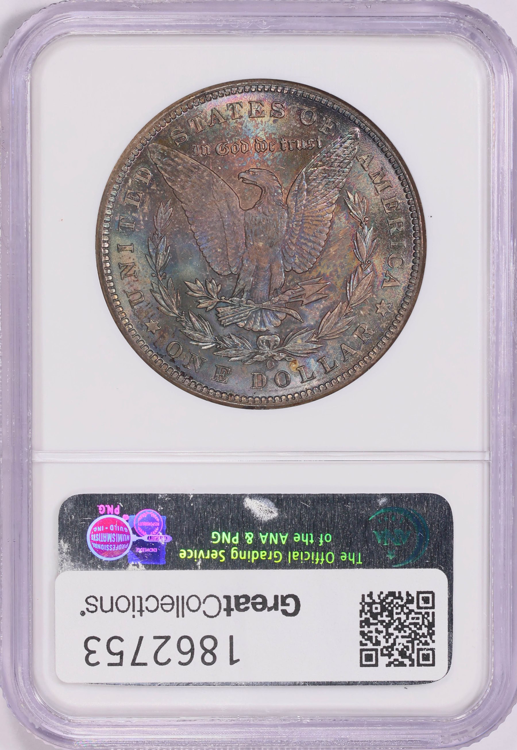 1898-O Morgan Silver Dollar NGC MS-63 (Toned) (Item 1862753) | GreatCollections Coin Auctions