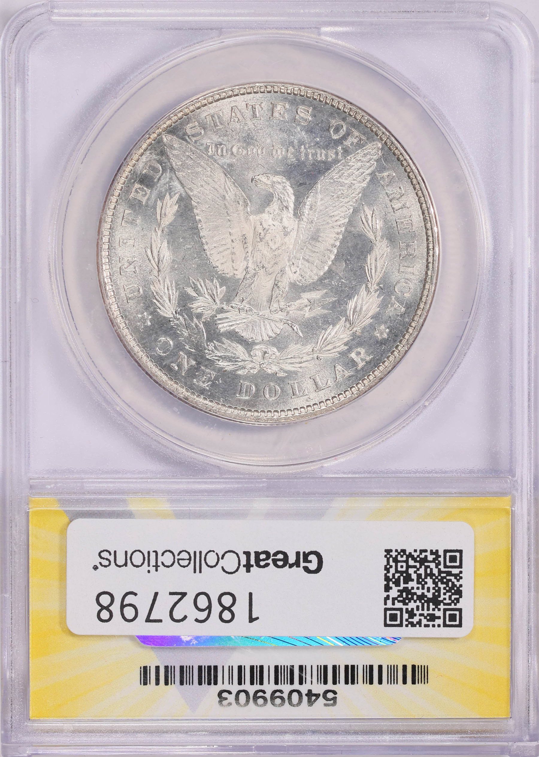 1878 8TF Morgan Silver Dollar ANACS MS-62 (Item 1862798) | GreatCollections Coin Auctions