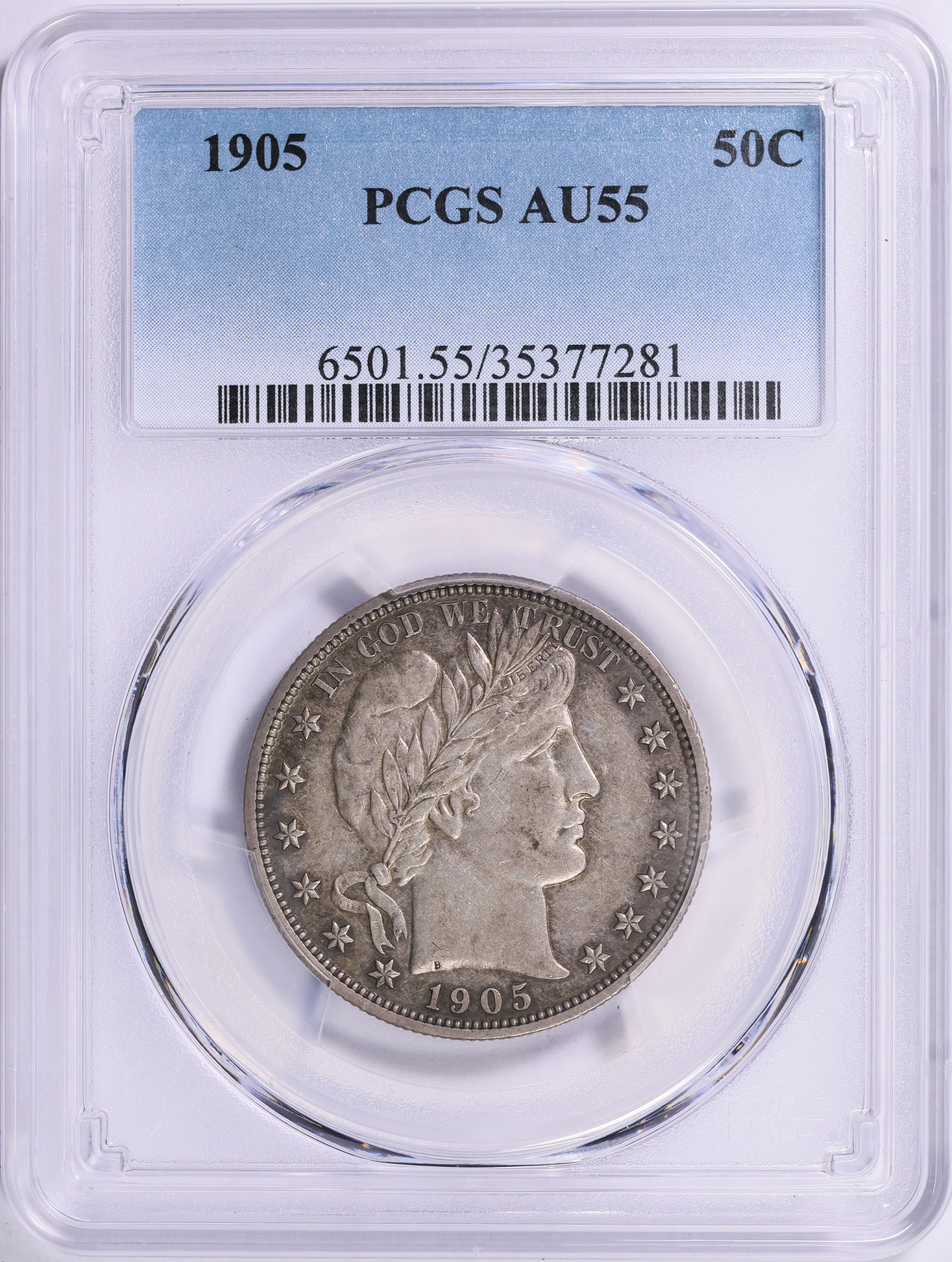 1905 Barber Half Dollar PCGS AU-55 (Toned) (Item 1862800 ...