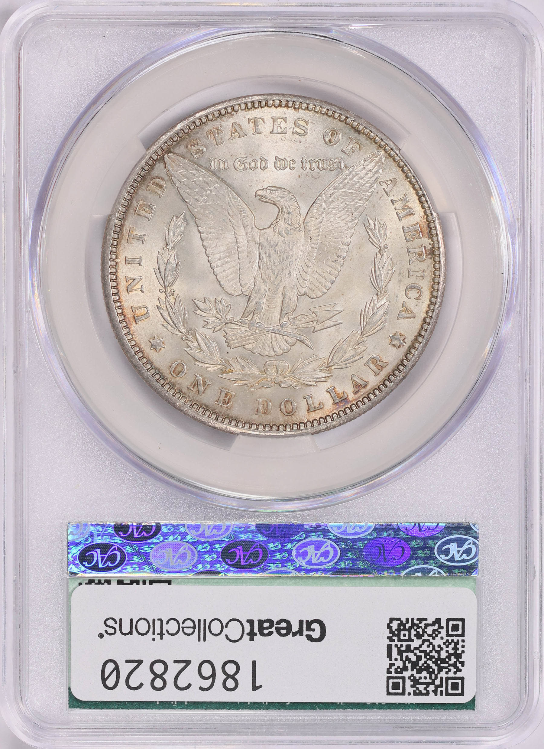 1900 Morgan Silver Dollar CACG MS-62 (Toned) (Item 1862820) | GreatCollections Coin Auctions