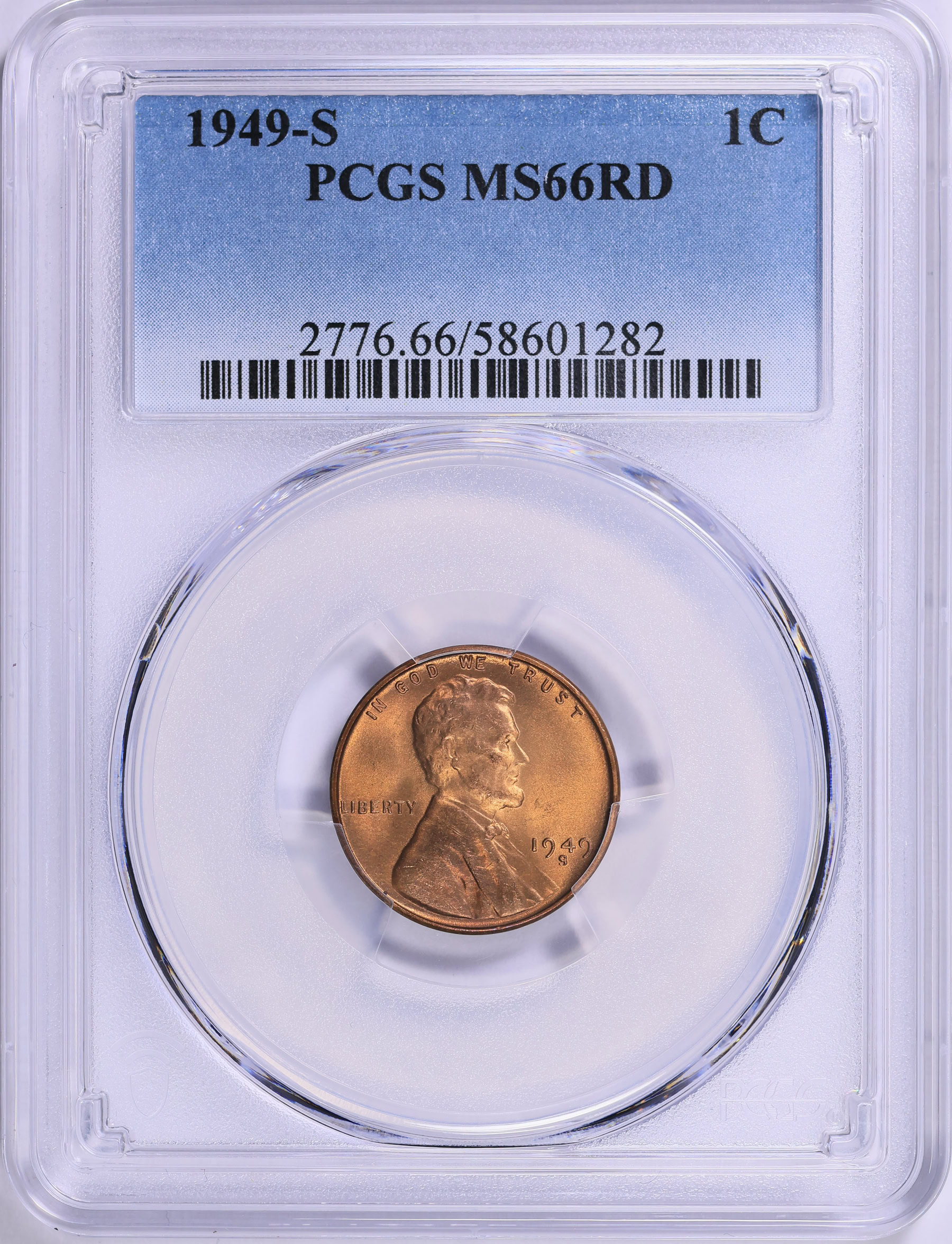 1949-S Lincoln Cent PCGS MS-66 RD (Item 1862868) | GreatCollections Coin Auctions