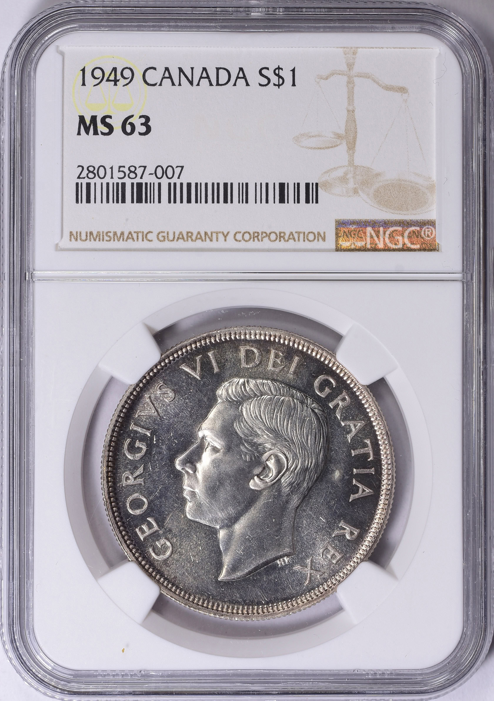 Canada 1949 Silver Dollar Newfoundland KM-47 NGC MS-63 (Item 1863210 ...