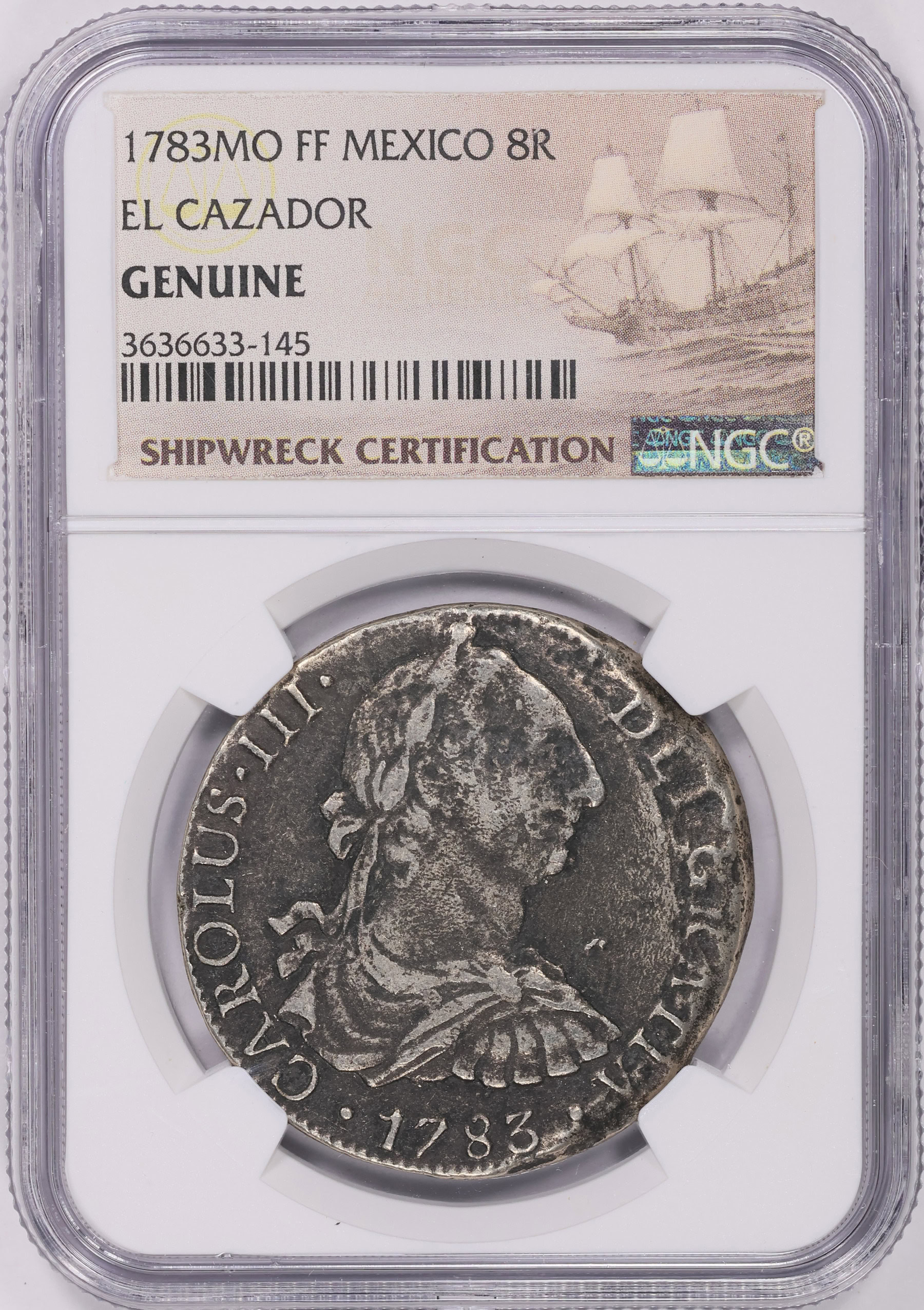 Mexico 1783-Mo FF Silver 8 Reales KM-106 NGC Genuine (El Cazador ...