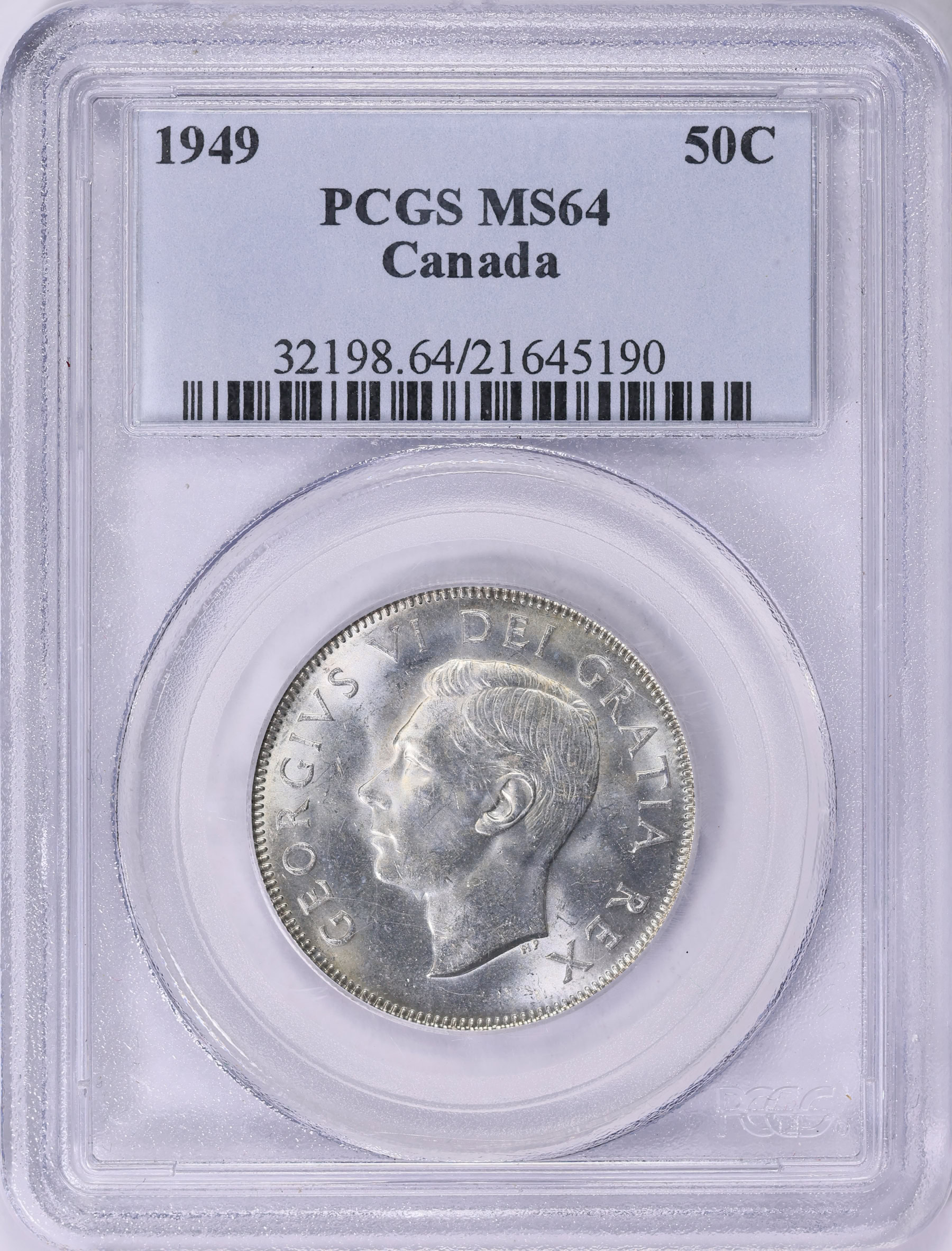 Canada 1949 Silver 50 Cents KM-45 PCGS MS-64 (Item 1863259 ...