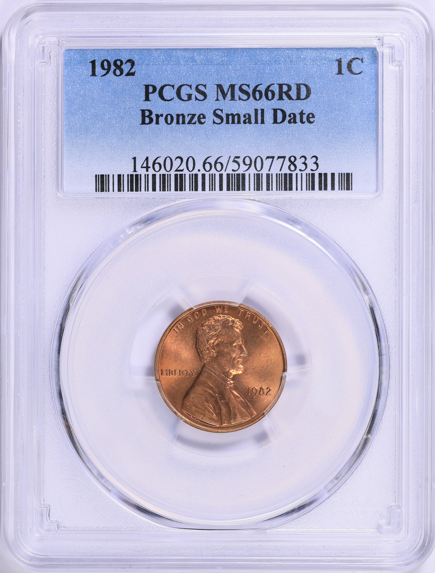 1982 Lincoln Cent Bronze Small Date PCGS MS-66 RD (Item 1863272 ...