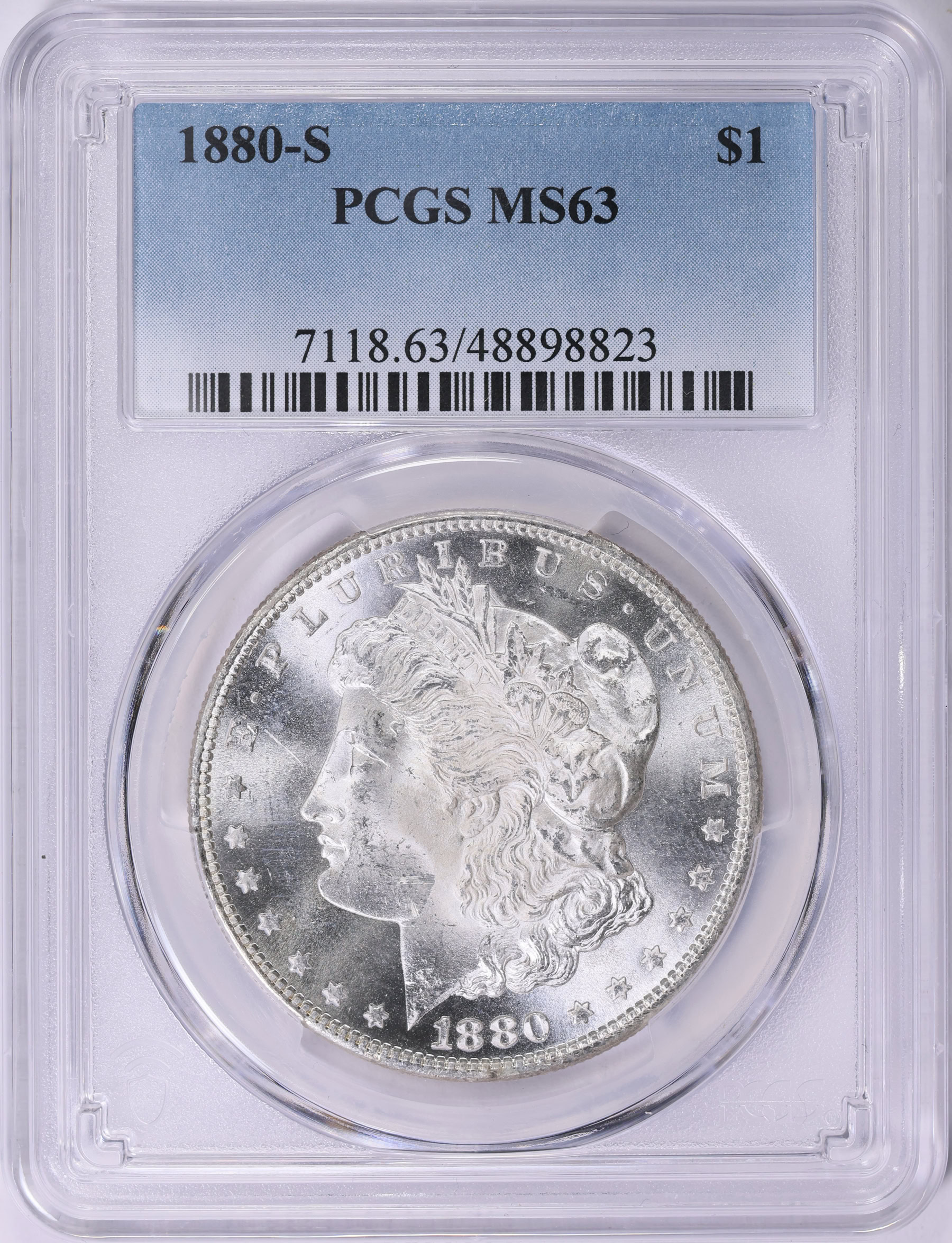 1880-S Morgan Silver Dollar PCGS MS-63 (Item 1863338) | GreatCollections Coin Auctions