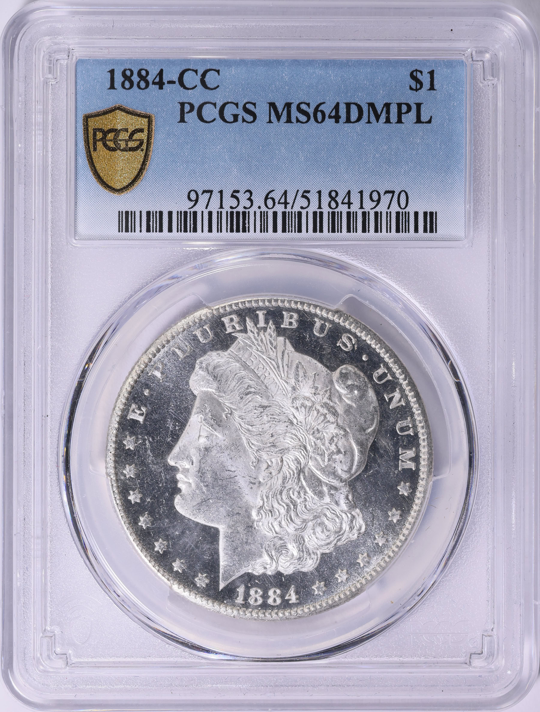 1884-CC Morgan Silver Dollar PCGS MS-64 DMPL (Item 1863354) | GreatCollections Coin Auctions