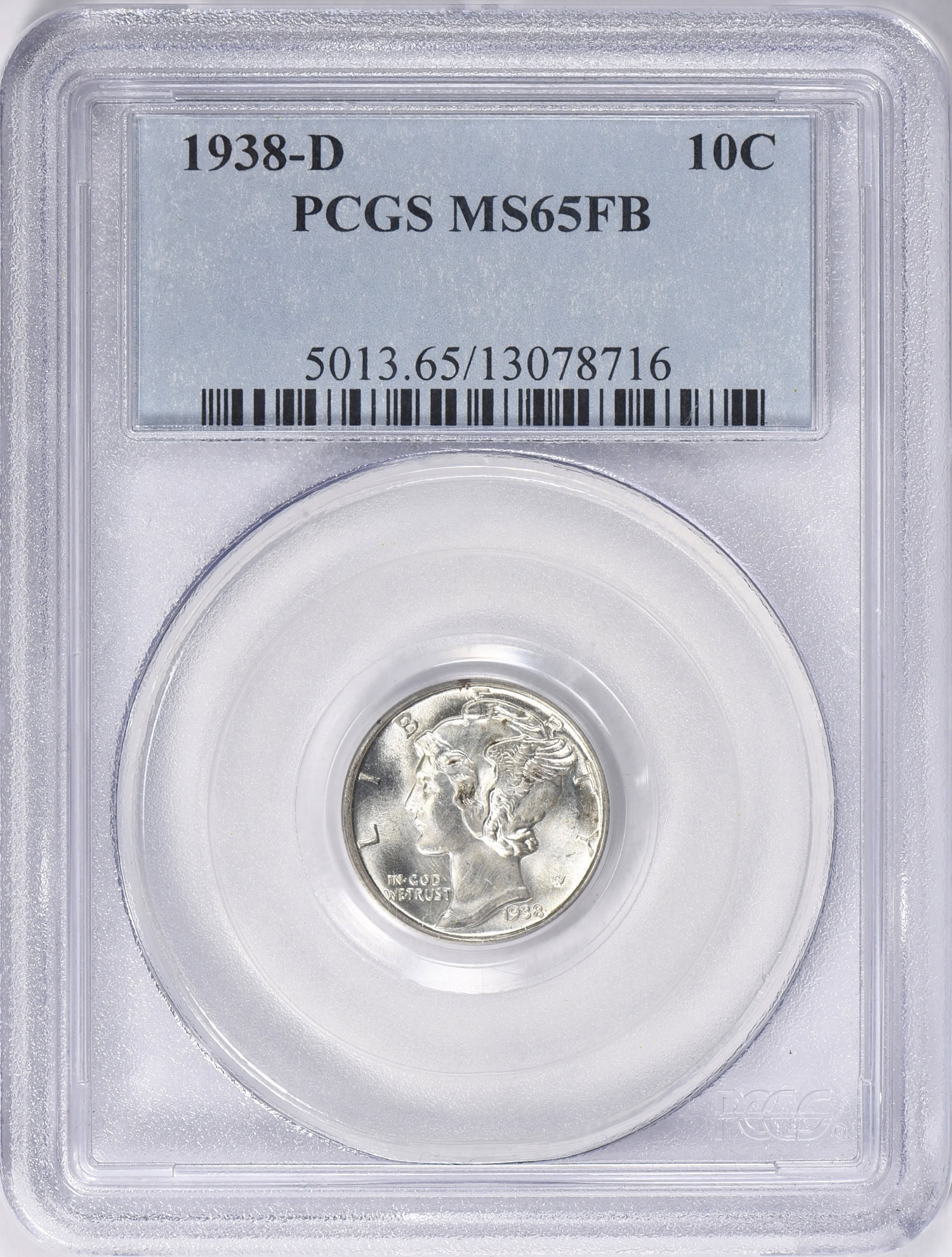 1938-D Mercury Dime PCGS MS-65 FB (Item 1863423) | GreatCollections Coin Auctions