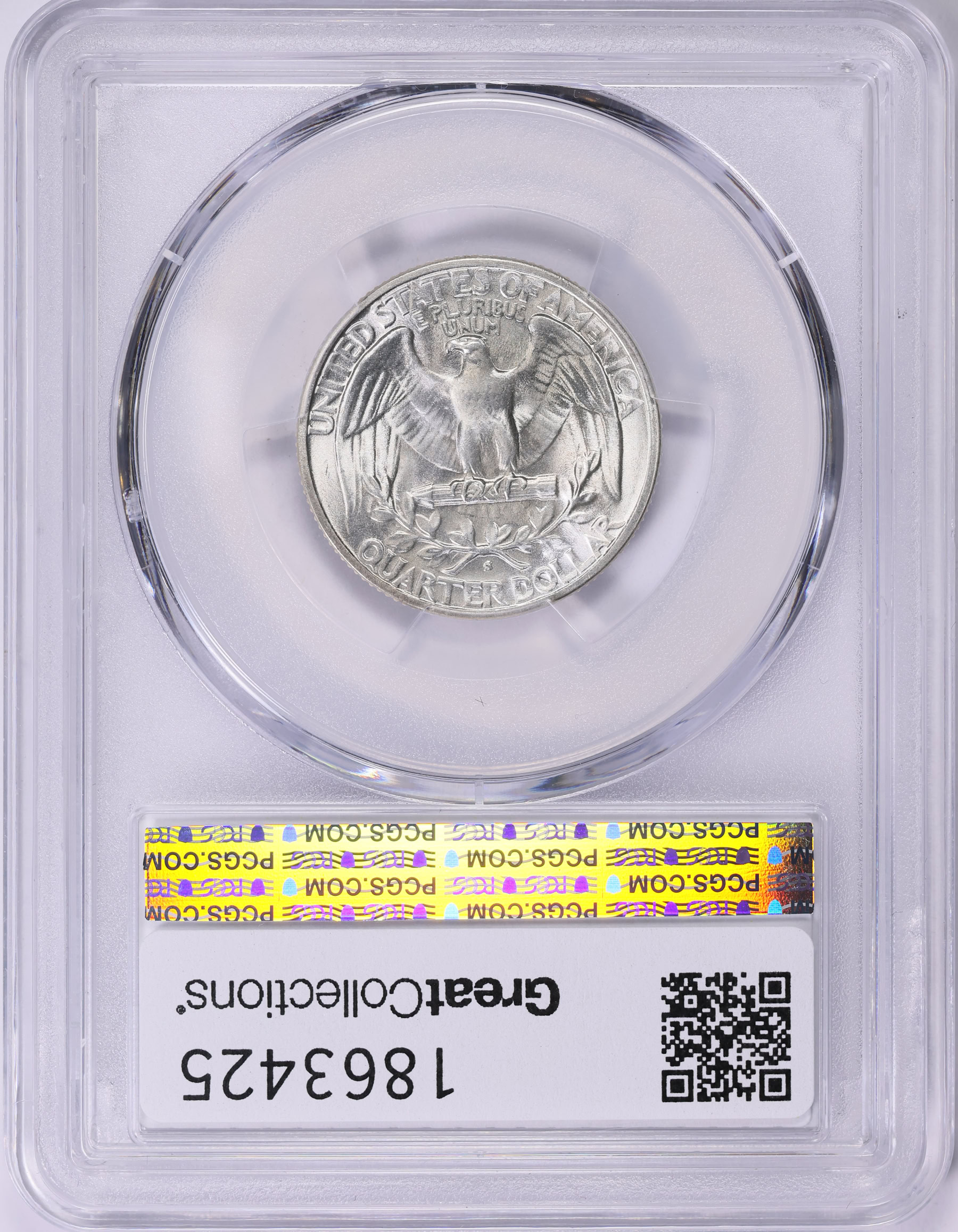 1944-S Washington Quarter PCGS MS-66 (CAC Green) (Item 1863425) | GreatCollections Coin Auctions