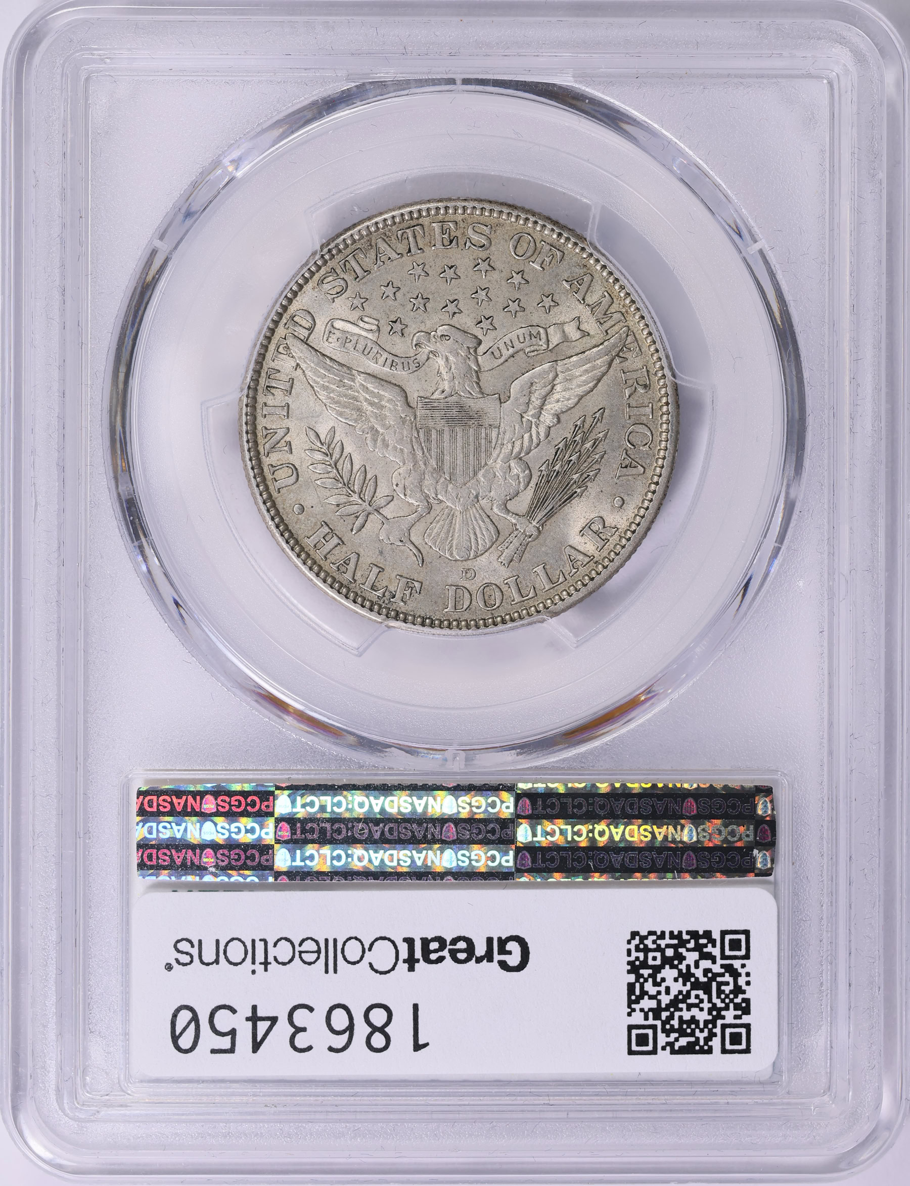 1915-D Barber Half Dollar PCGS AU-58 (Item 1863450) | GreatCollections Coin Auctions