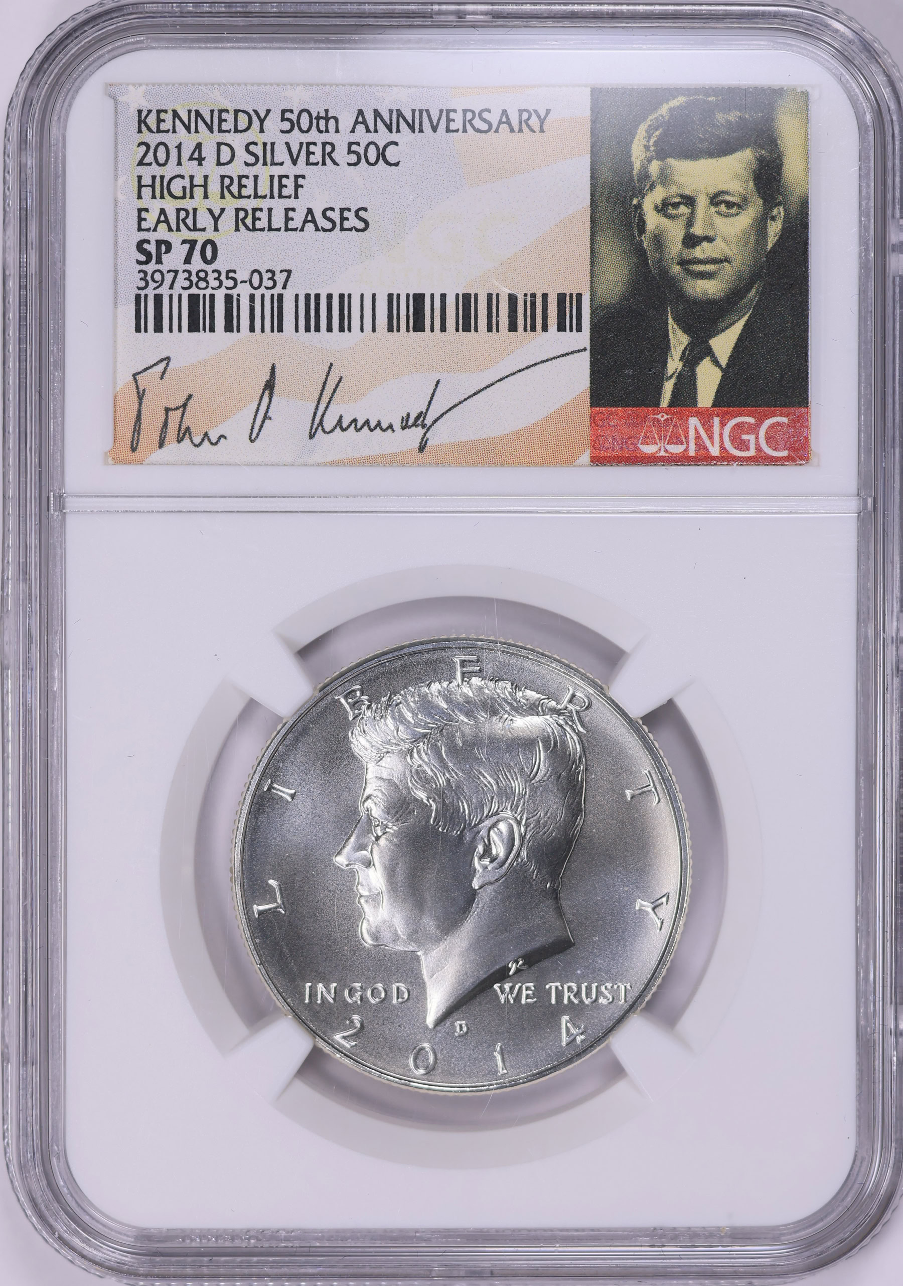 2014-D Kennedy Half Dollar Silver Early Releases 50th Anniversary NGC ...