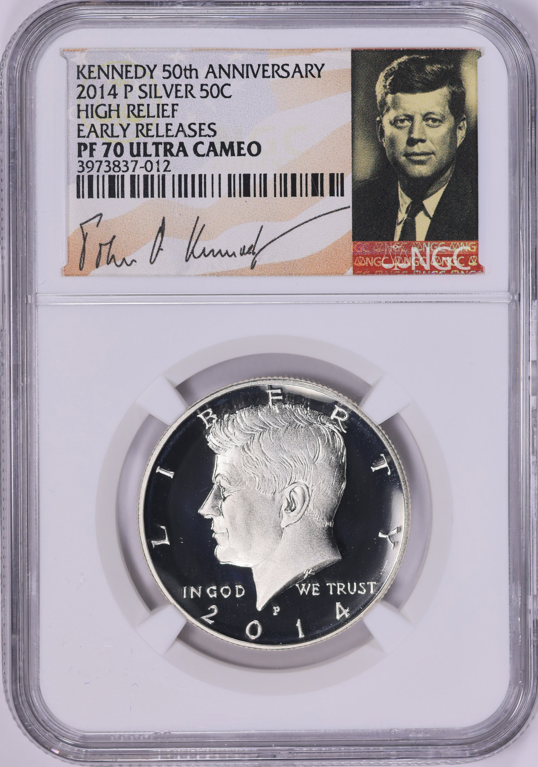 2014-P Kennedy Half Dollar Silver Early Releases 50th Anniversary NGC ...