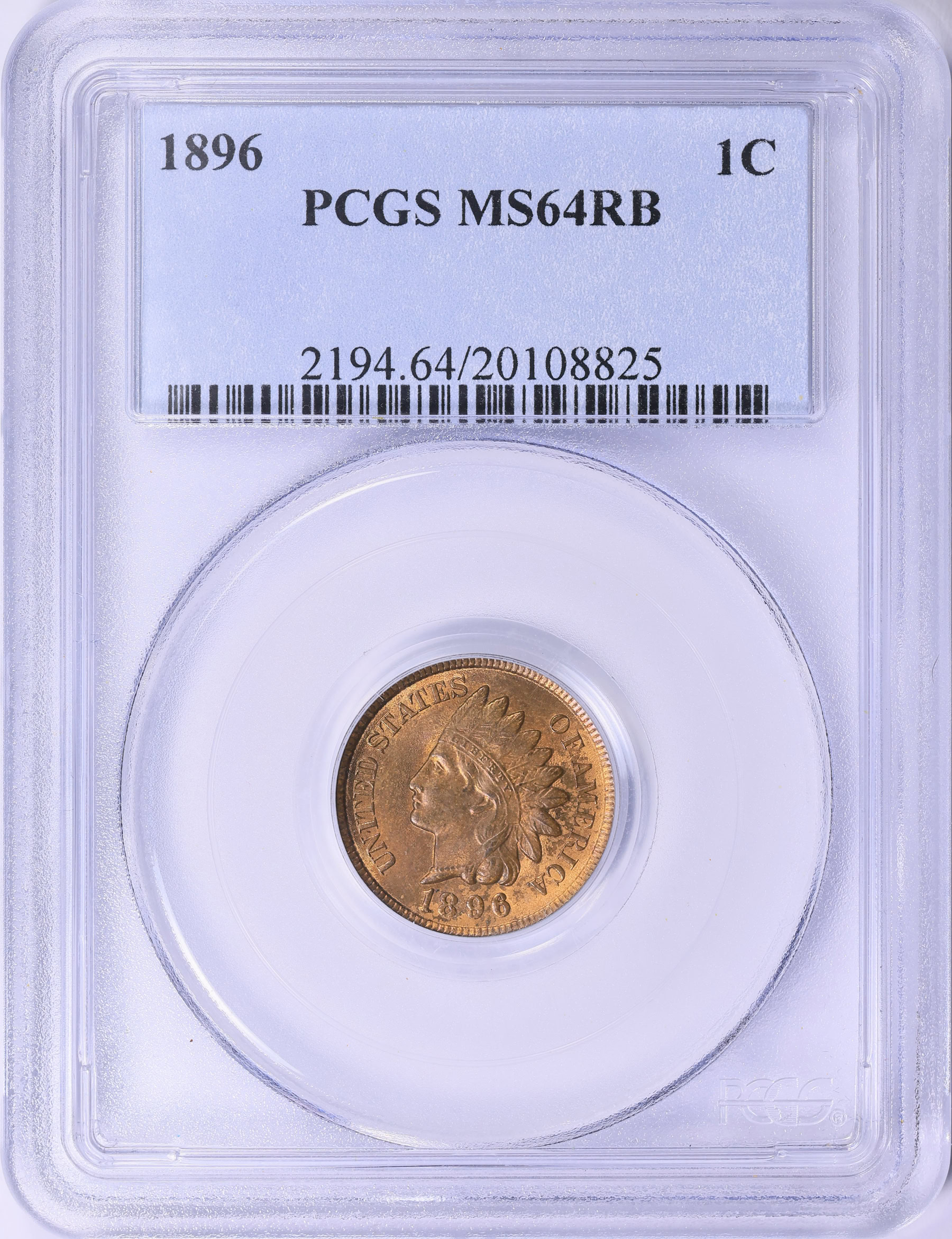 1896 Indian Cent PCGS MS-64 RB (Item 1863540) | GreatCollections Coin ...