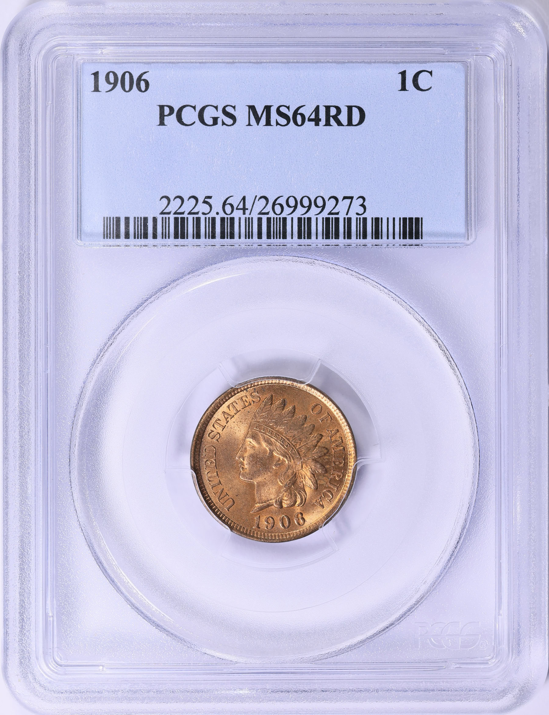 1906 Indian Cent PCGS MS-64 RD (Item 1863558) | GreatCollections Coin Auctions