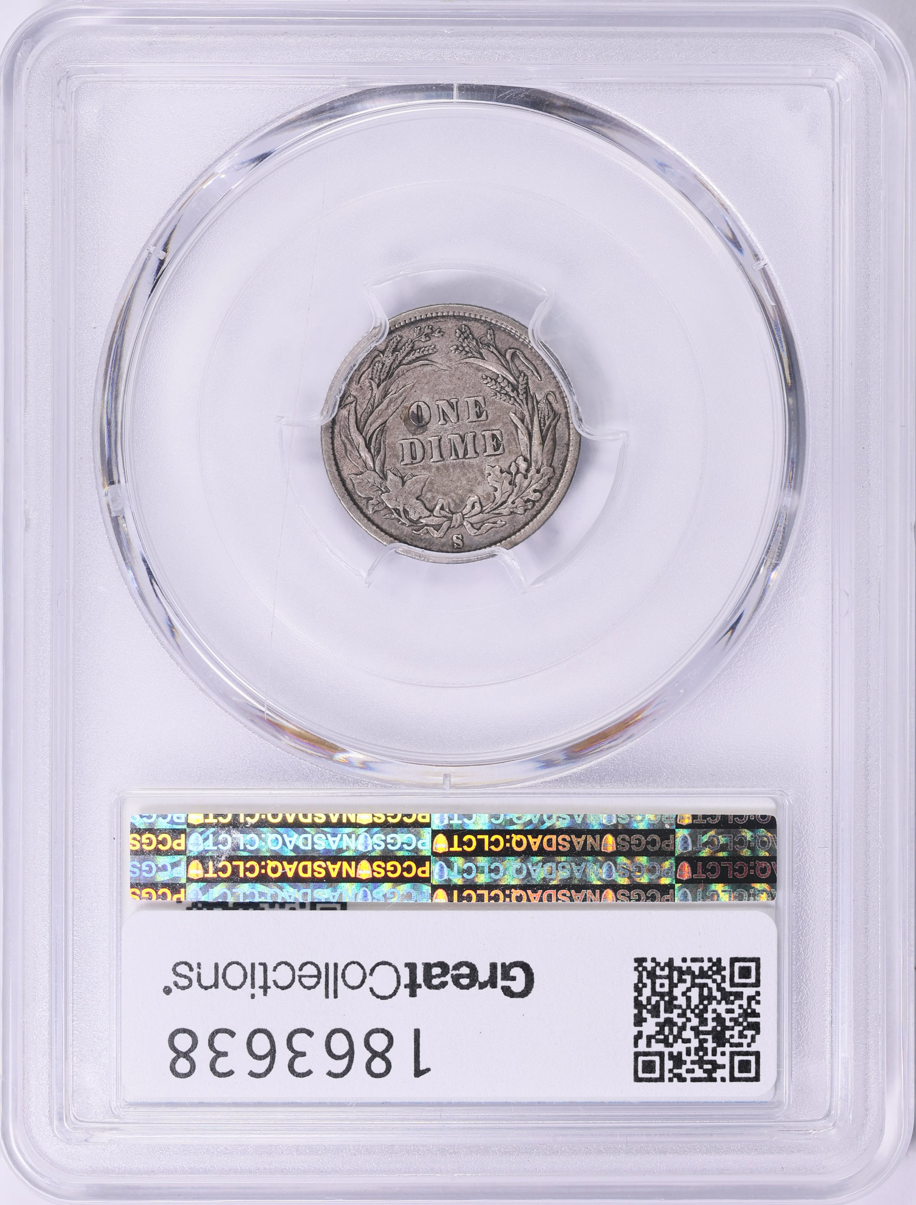 1895-S Barber Dime PCGS XF-40 (Toned) (Item 1863638) | GreatCollections Coin Auctions